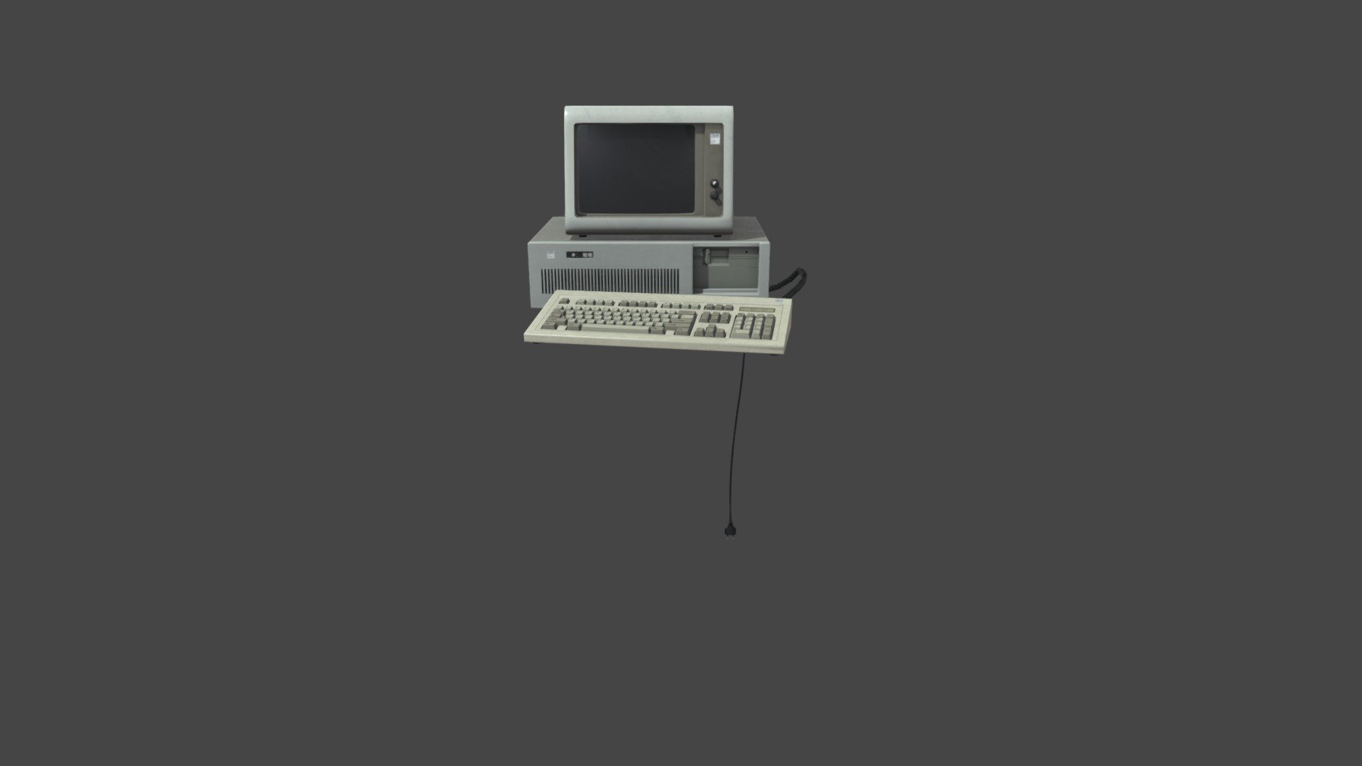 Ibm At Personnal Computer Monitor 5151 Model M 3d Model By Maxime