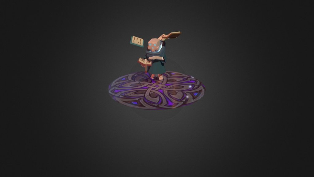 Low poly dungeon mage - 3D model by Malgarmos [592f23c] - Sketchfab
