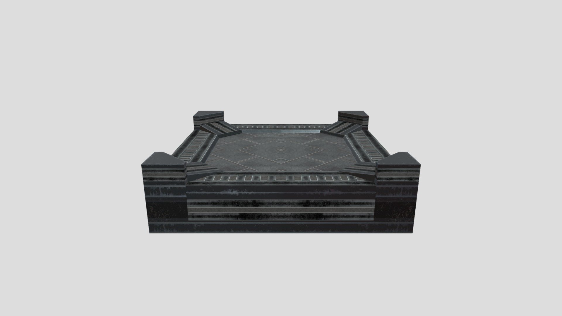 Medieval/Sci-Fi Platform - Corner Square - Download Free 3D model by ...