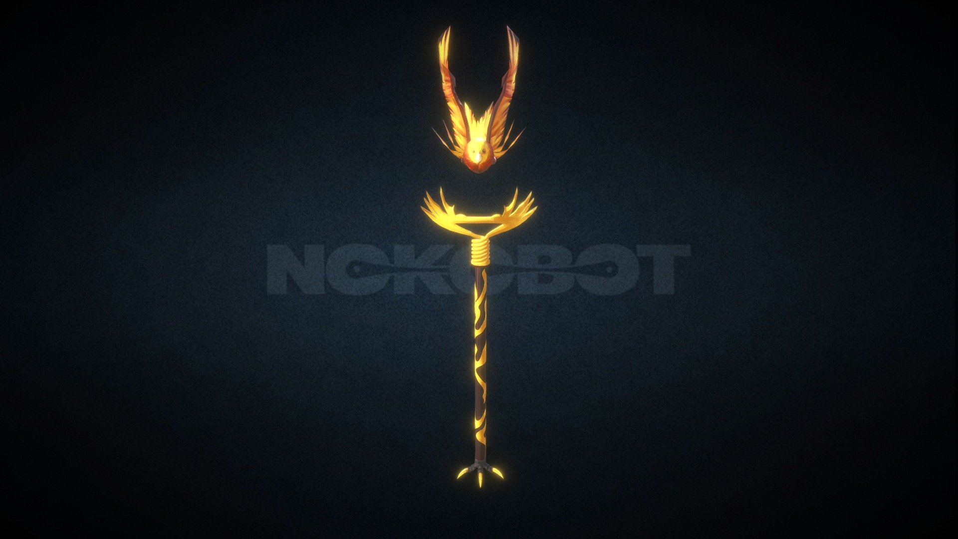 Fire Staff - 3D model by Nokobot [5933923] - Sketchfab