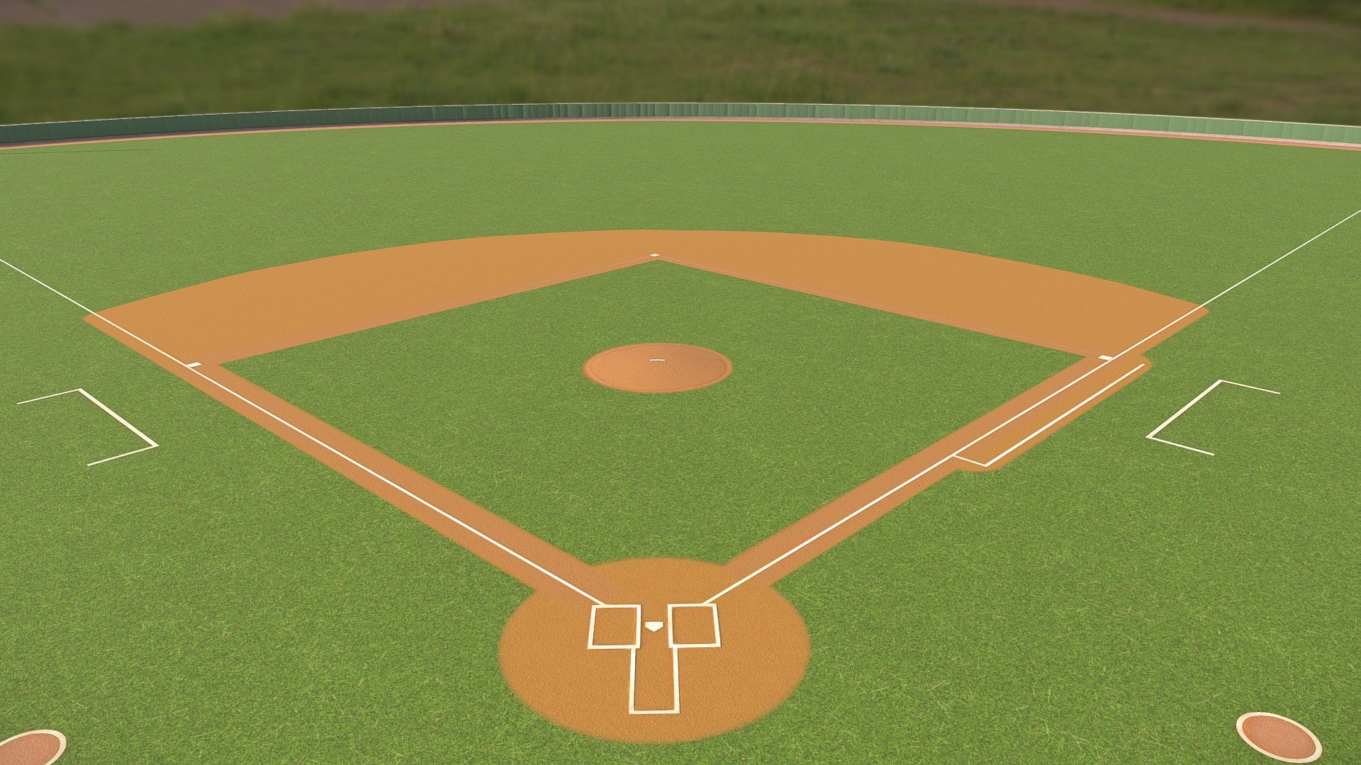 Baseball Field - 3D model by JG3D (@jg-3d) [59358b9] - Sketchfab