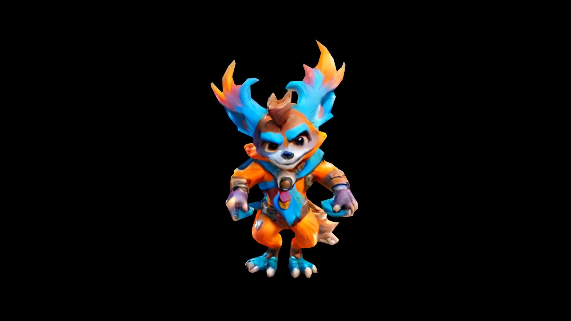 Rocket (Video Game Character) - A multi-colored, - Download Free 3D ...