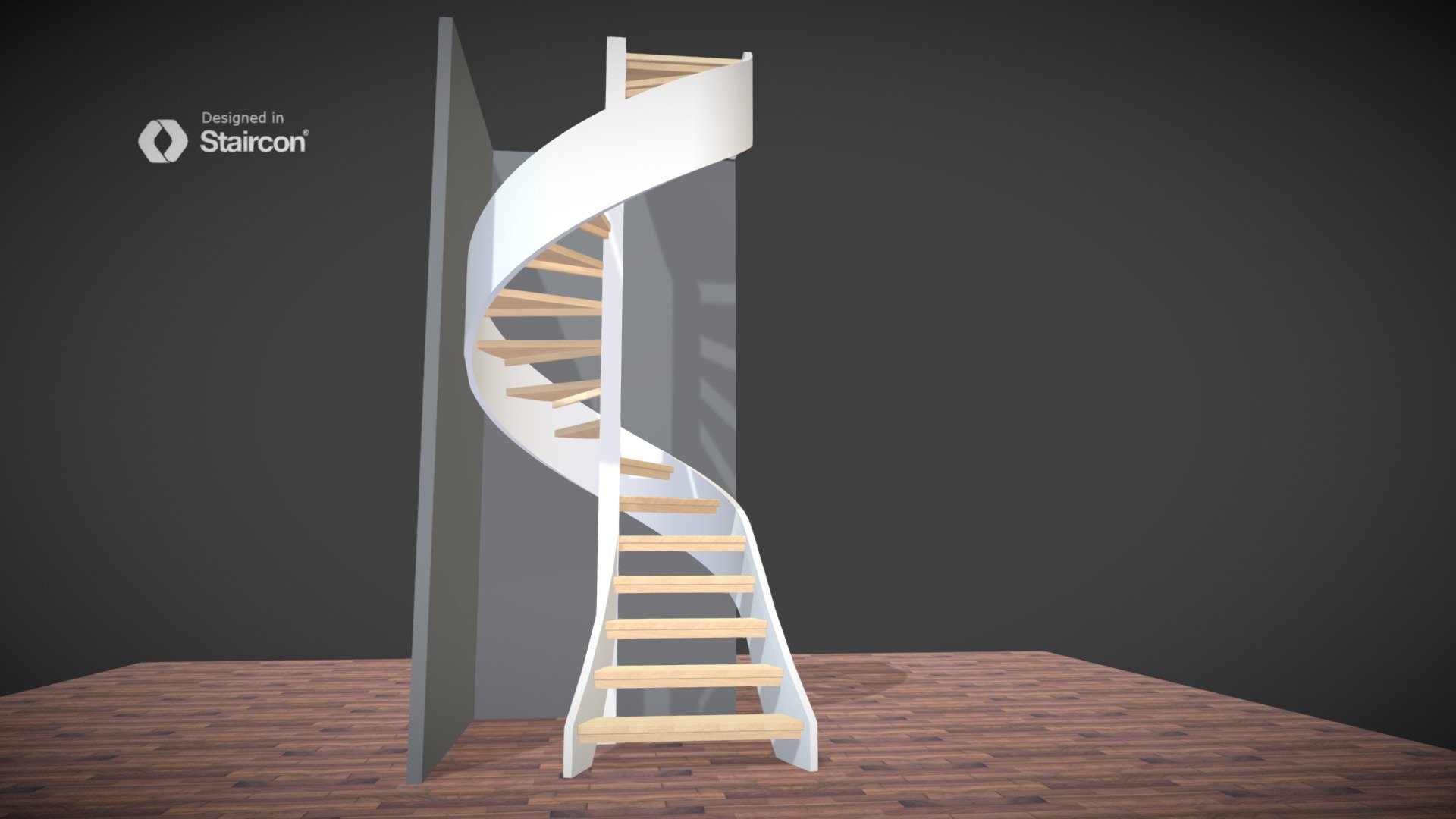 Circular Stair With Flair Start - 3D model by 3D Software for Stair ...