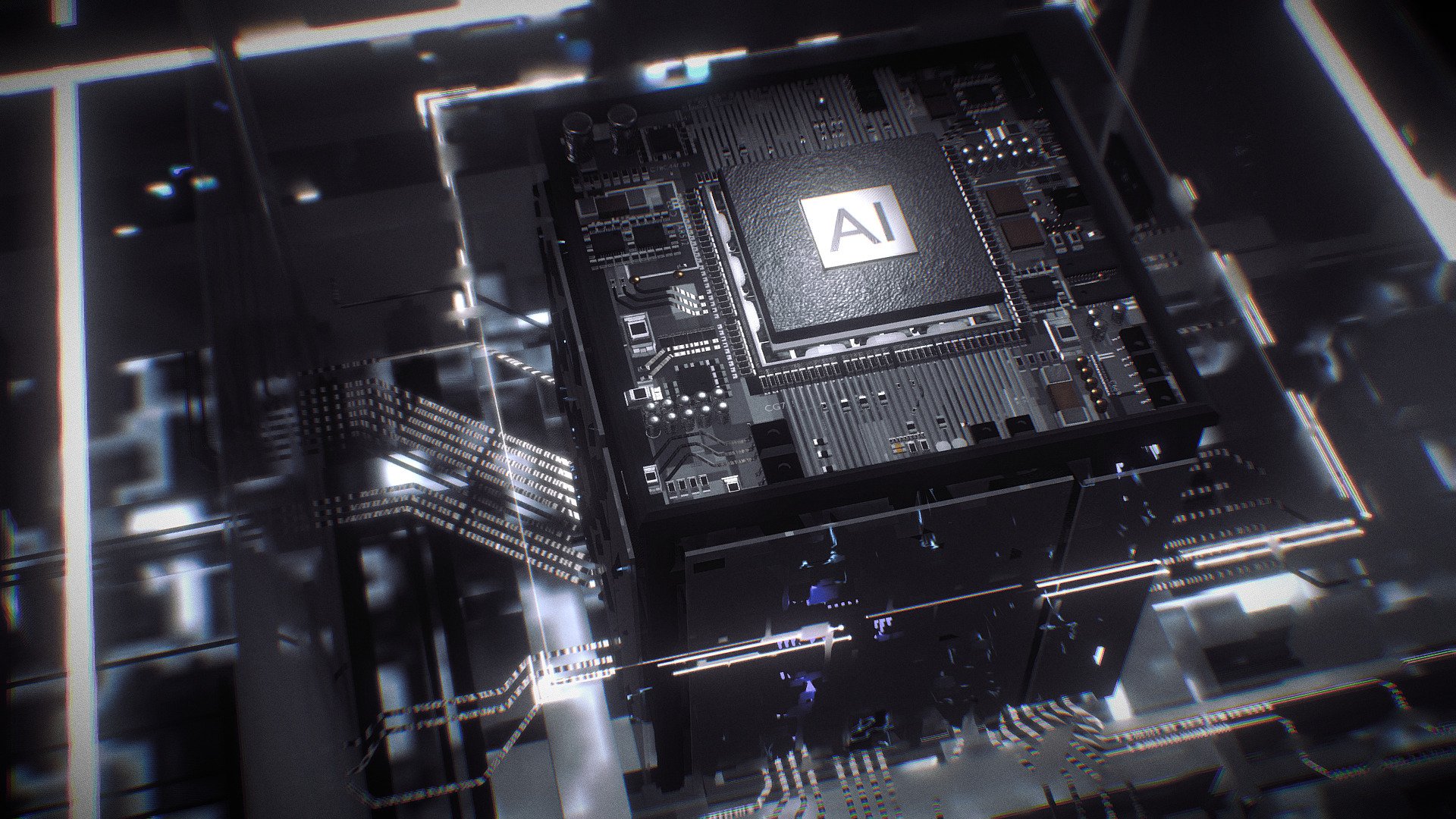AI CPU Concept with Circuit Board - 3D model by BEN GROUP STUDIO ...