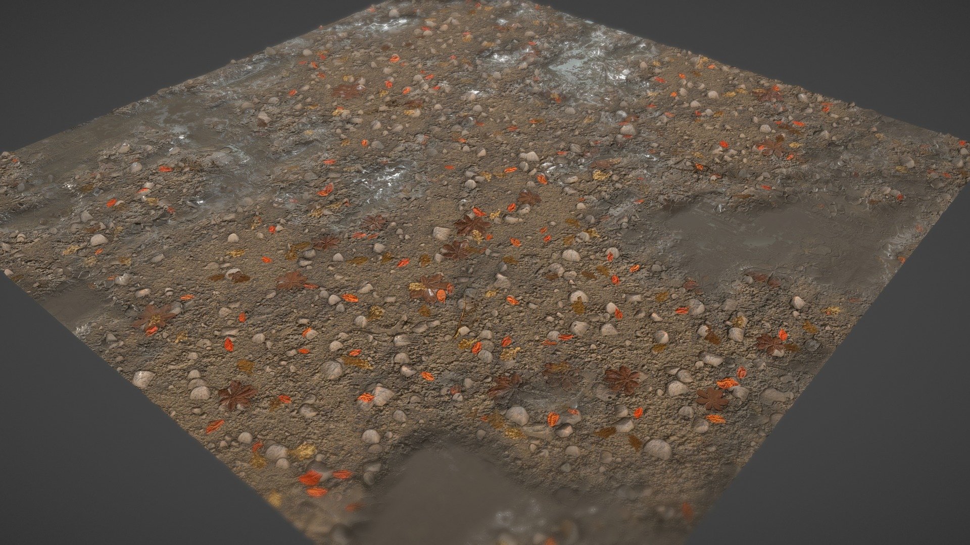 Tiling dirt and leaves ground / Planar high - 3D model by ...
