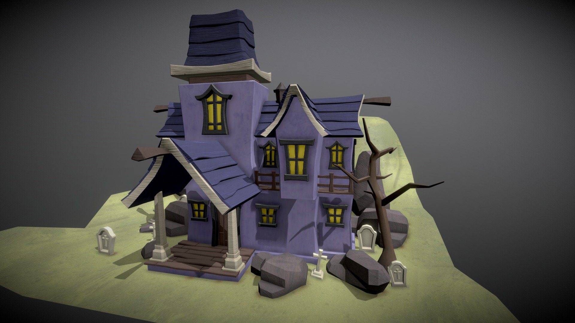Stylized Haunted House - 3D model by Fleur Leuverink (@FleurLeuverink ...