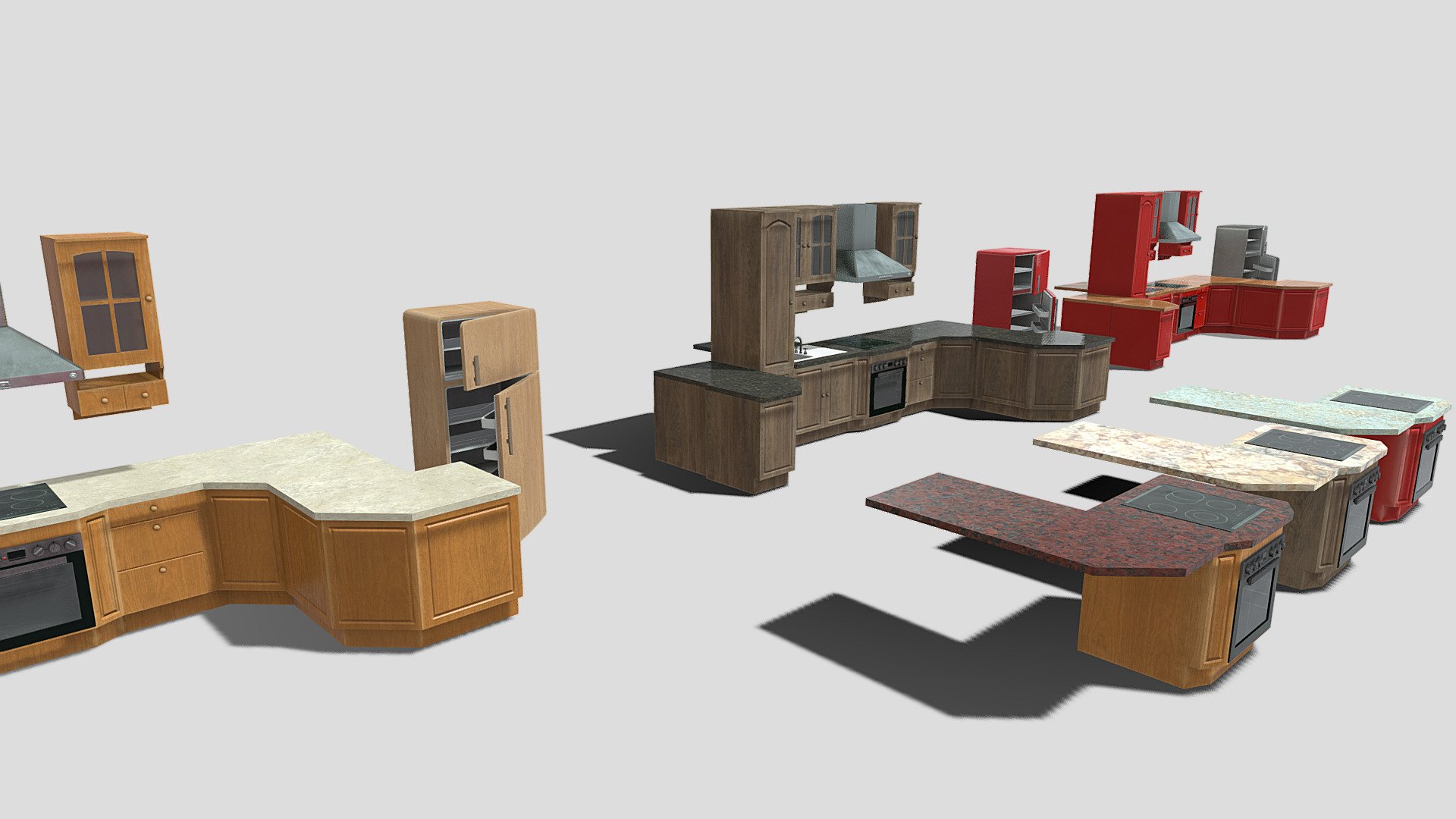 Toon Kitchen Triple Pack - Buy Royalty Free 3D model by OfficialBytes ...