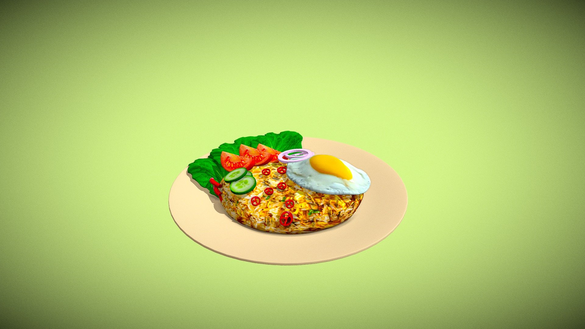 Nasi Goreng / Fried Rice - 3D model by Abim Project (@abimpradana.ap ...