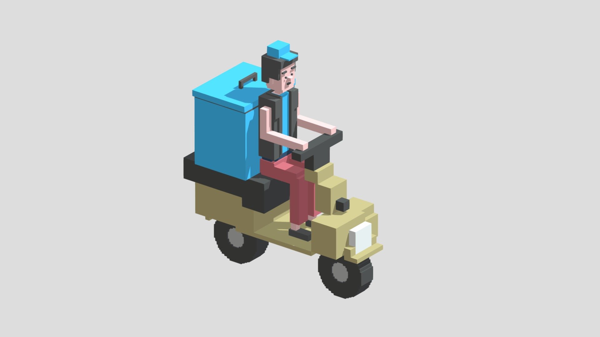 Delivery guy - 3D model by Glucka Pixels (@gluckapixels) [595160c ...