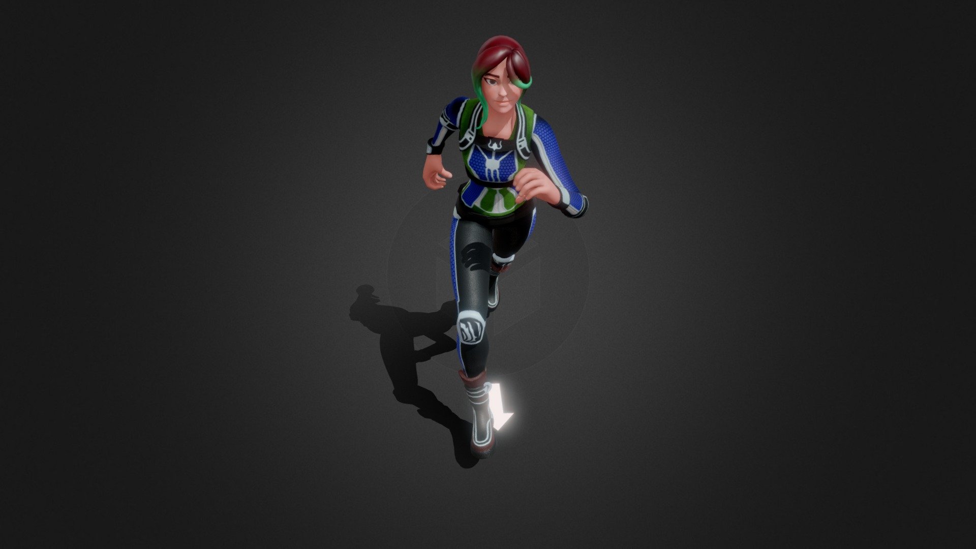 Girl Character 02 Running - 3D model by Monhoo [59540f9] - Sketchfab
