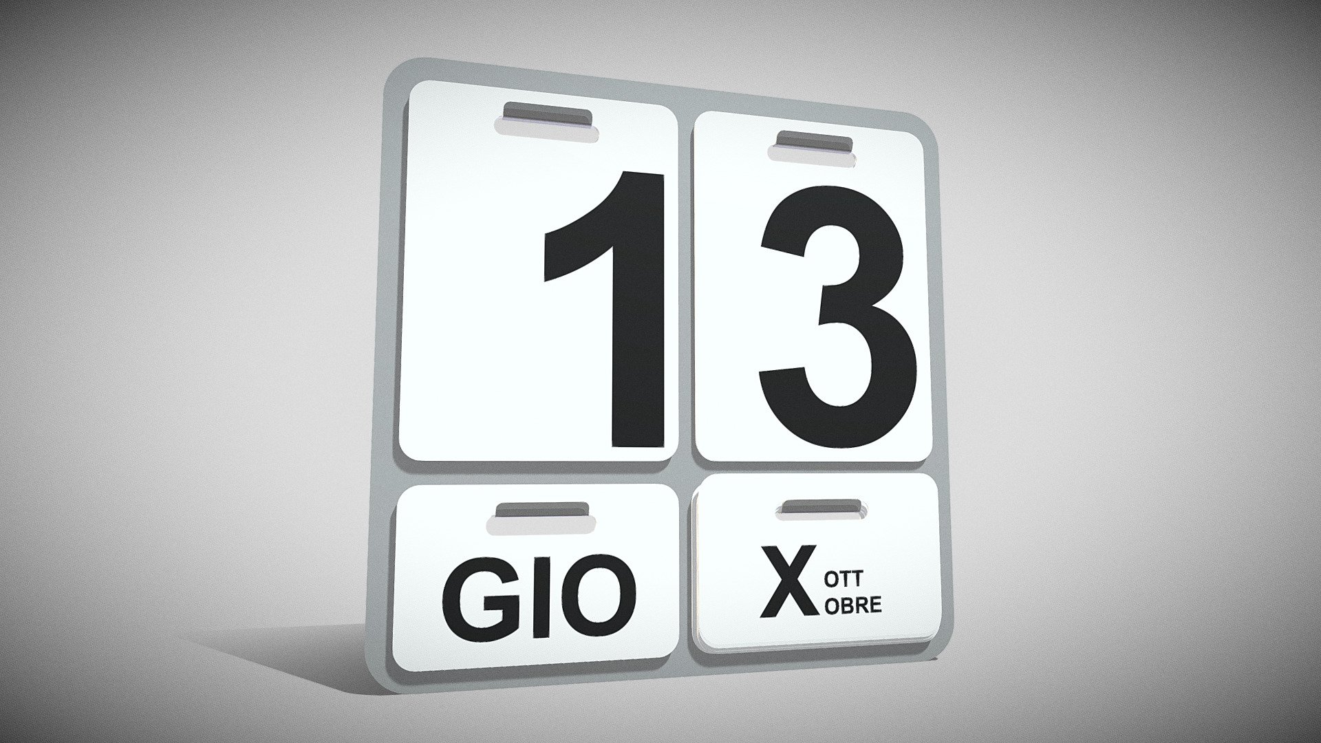 Enzo Mari Formosa Calendar (1963) - Buy Royalty Free 3D model by ...