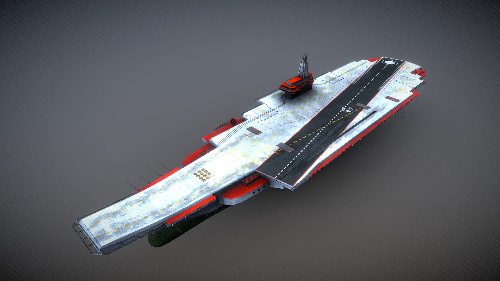 Project 11430E Lamatin Aircraft Carrier - Buy Royalty Free 3D model by ...