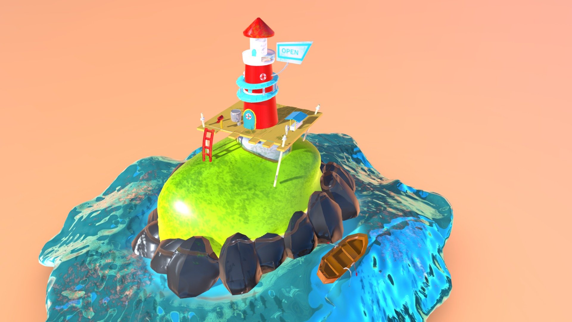 Ioannis Kontes Lighthouse - 3D model by ioanniskontes [595f444] - Sketchfab