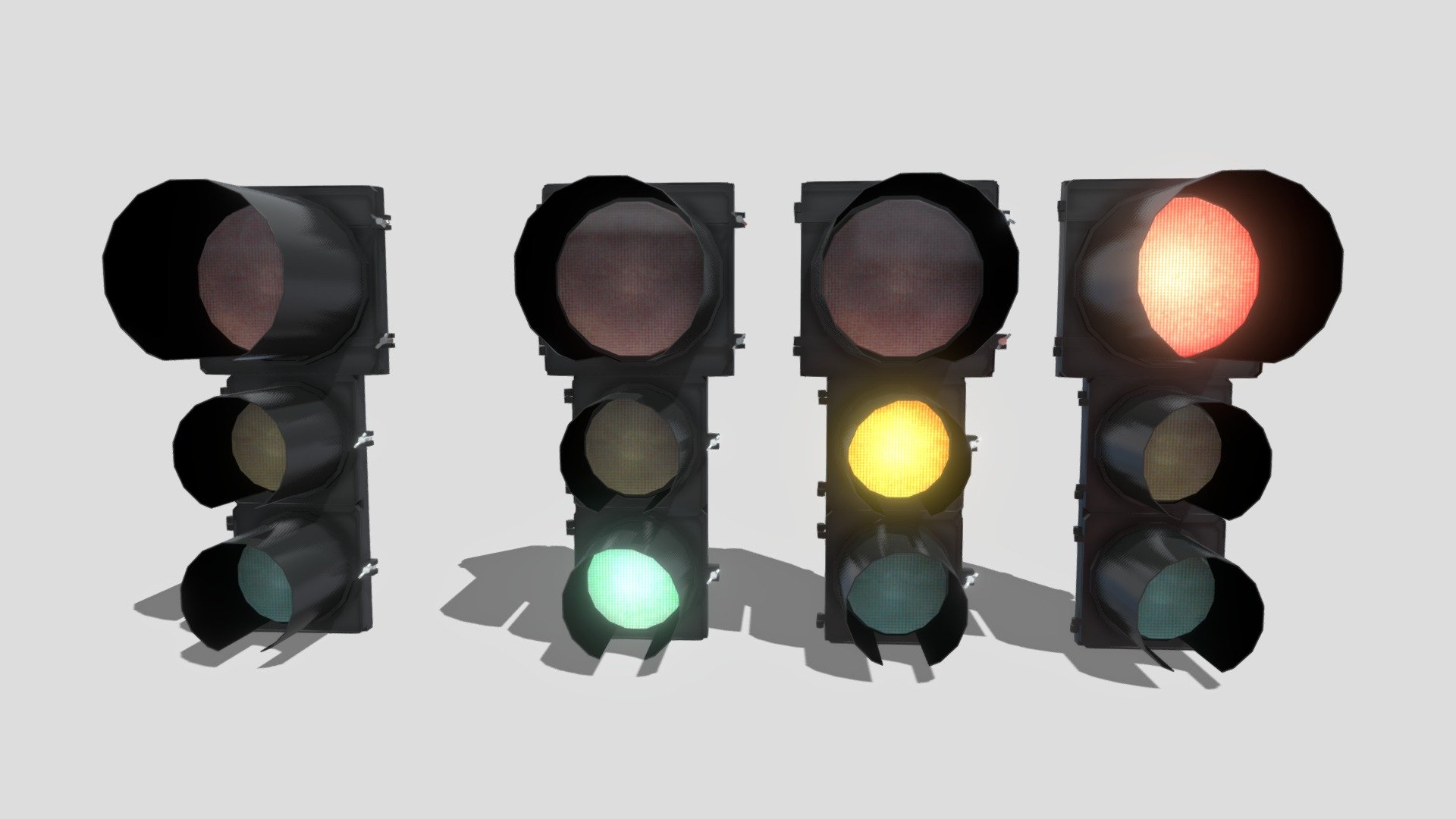 12-8-8" Duralight LED Traffic Signals - Download Free 3D model by ...