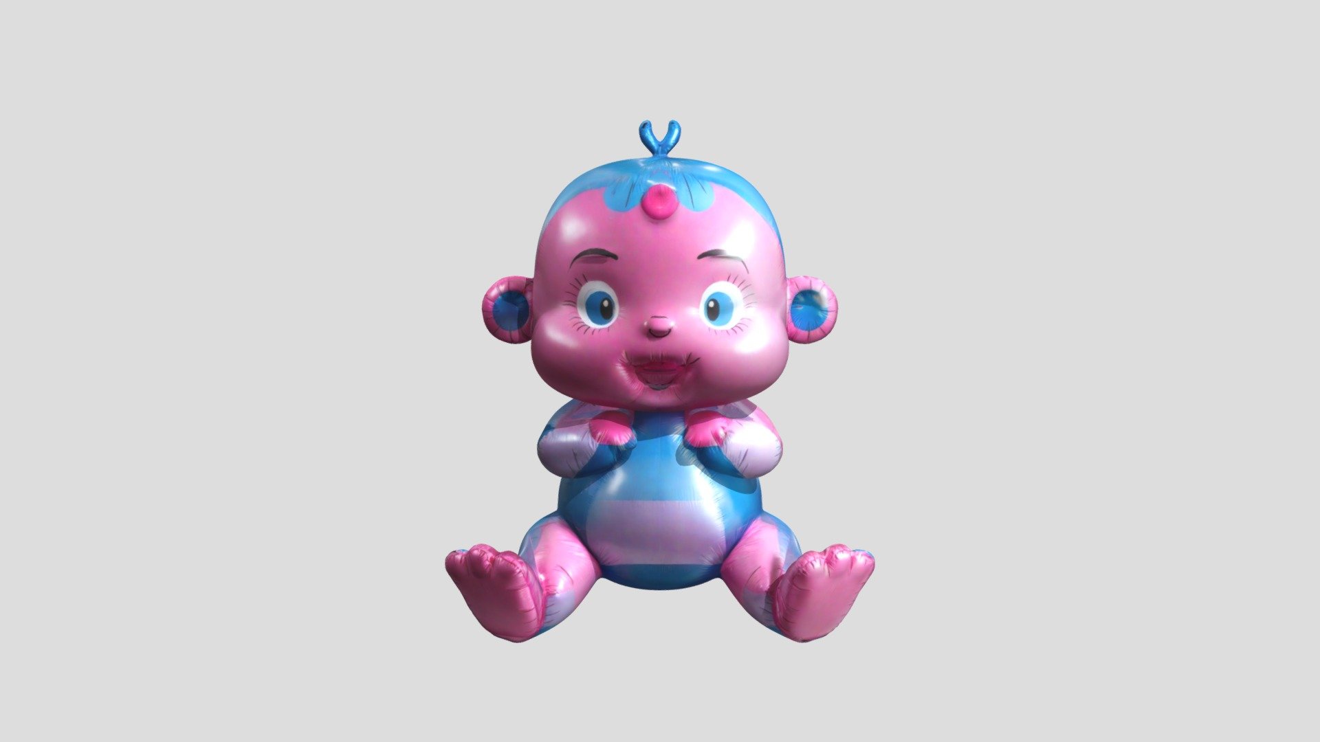 inflatable stylized blue and pink sitting baby - 3D model by NDR ...