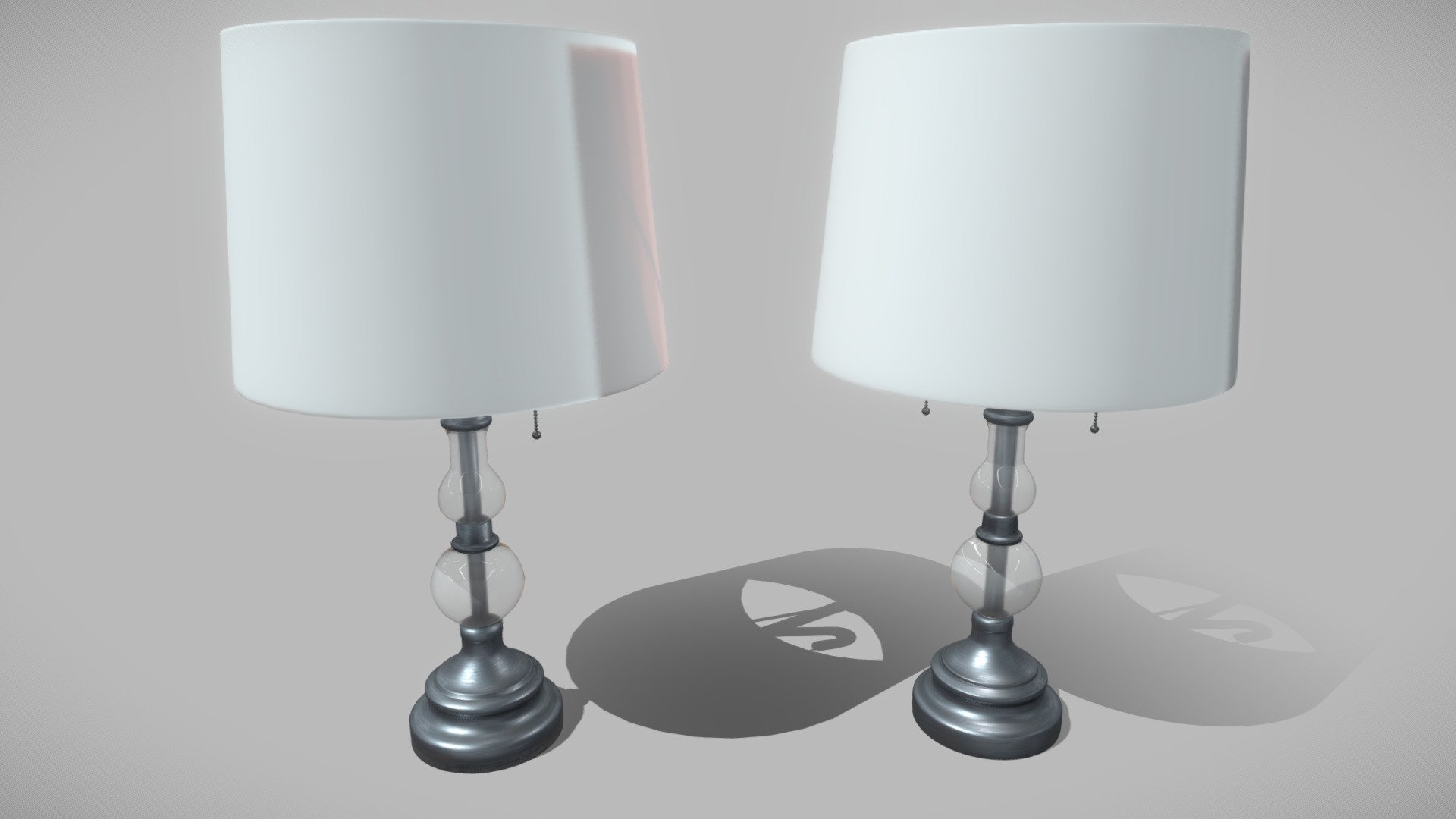 Brushed Steel Lamp (High & Low-Poly) - Download Free 3D model by ...