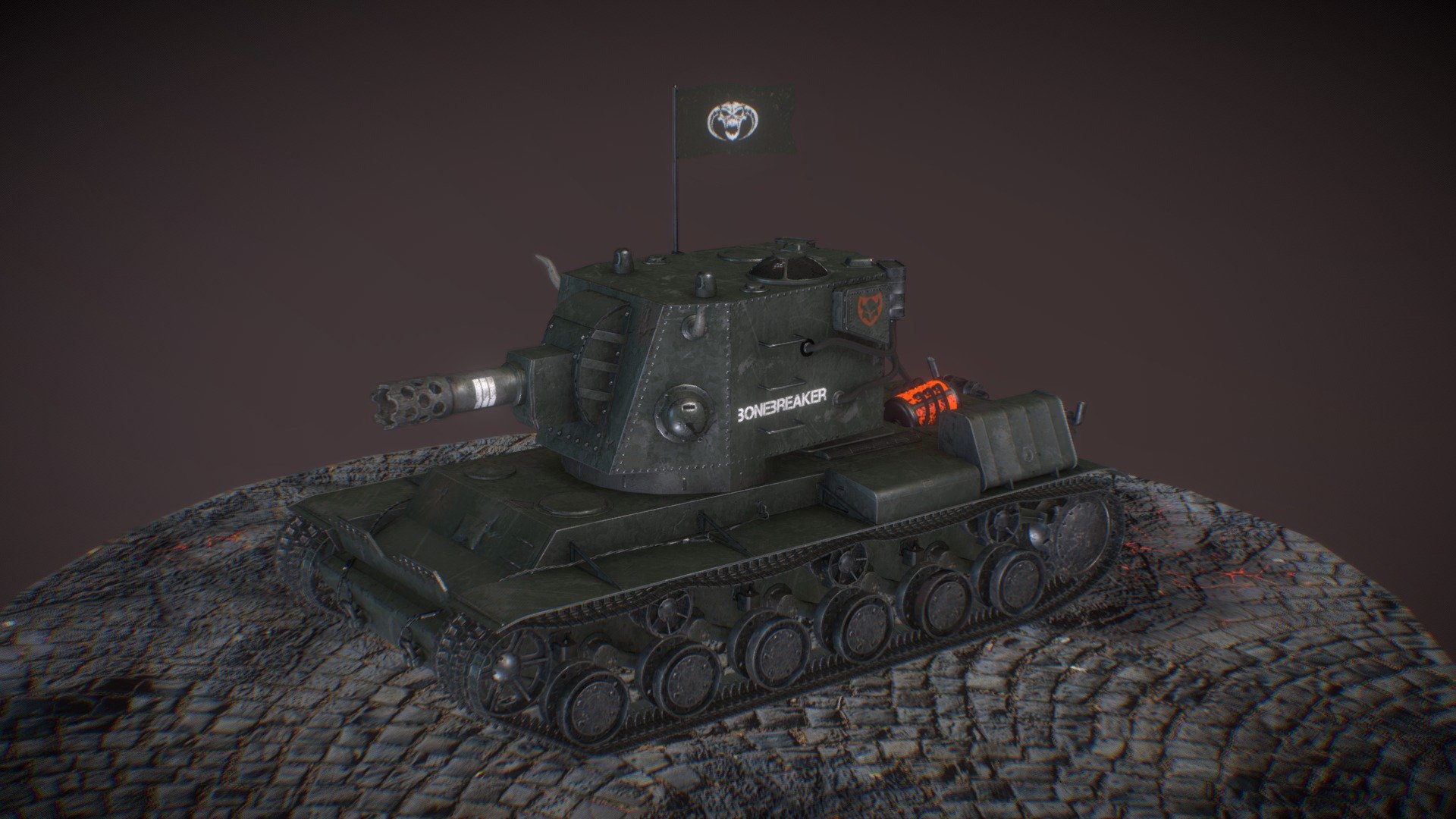 KV-2 steampunk tank - Download Free 3D model by Alex_Z [597b4b6 ...