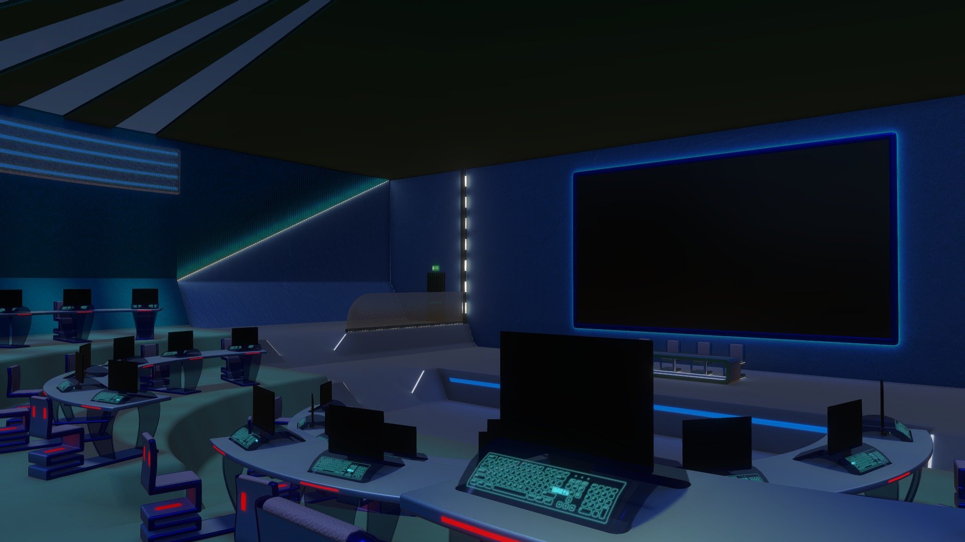 SciFi Classroom Auditorium Baked - 3D model by VERSE (@cgm-verse ...