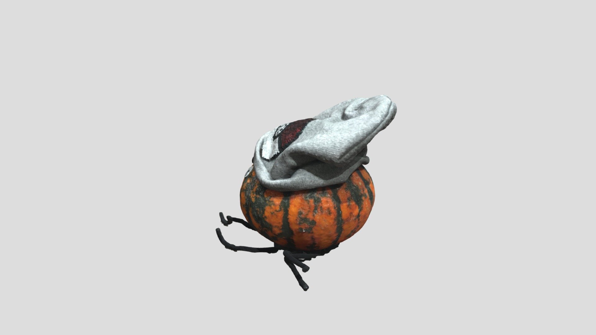 Pumpkin with a hat - 3D model by cleavin [597f4aa] - Sketchfab