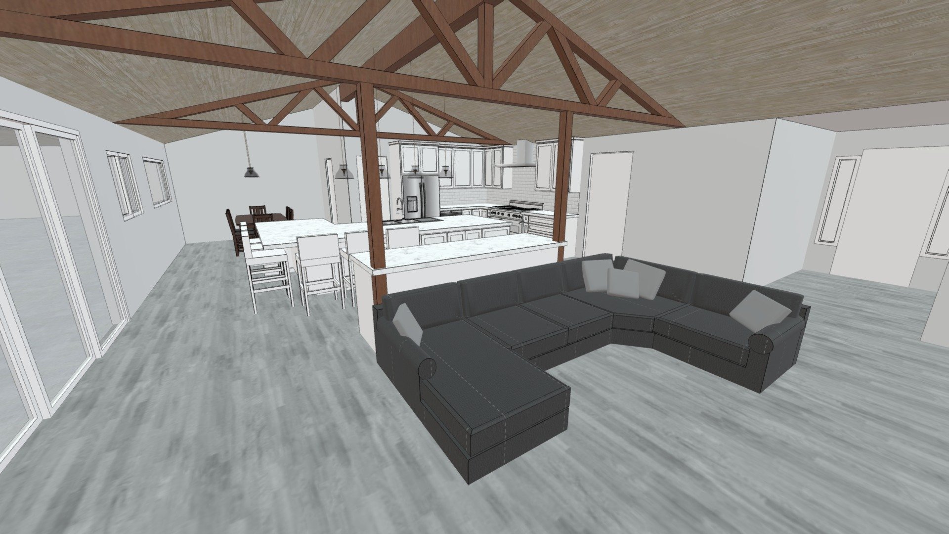 Vaulted Great Room - 3D model by Houses (@epicdb) [598255a] - Sketchfab