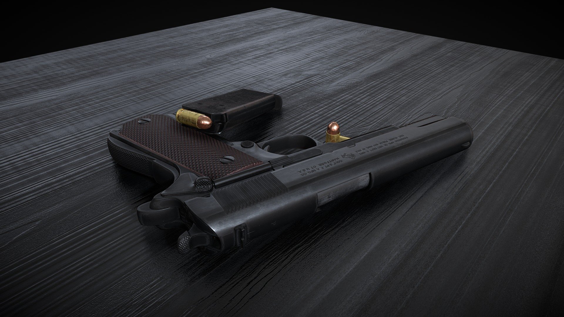 Colt M1911 - 3D model by Kevin Aghaian (@3_dart) [598a166] - Sketchfab