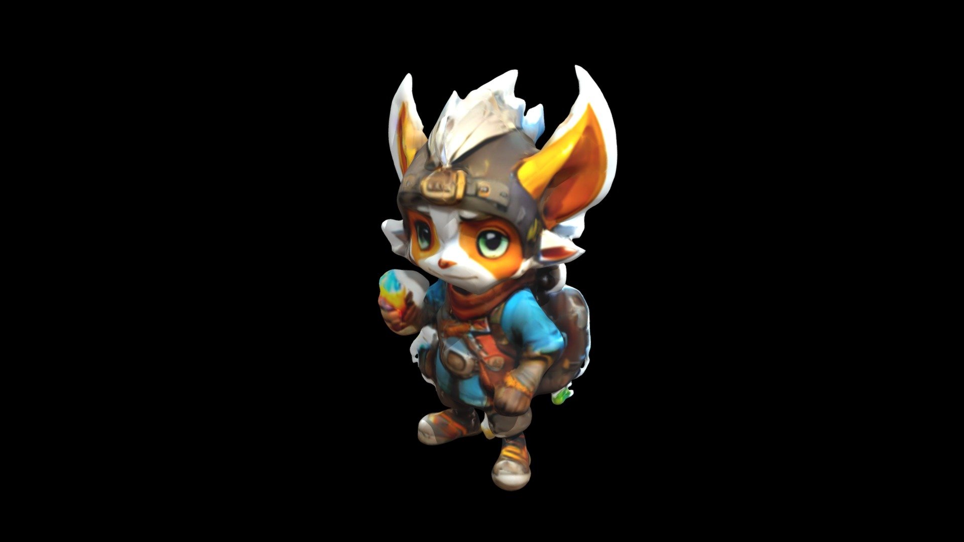 a cartoon character with the word firus on th - Download Free 3D model ...