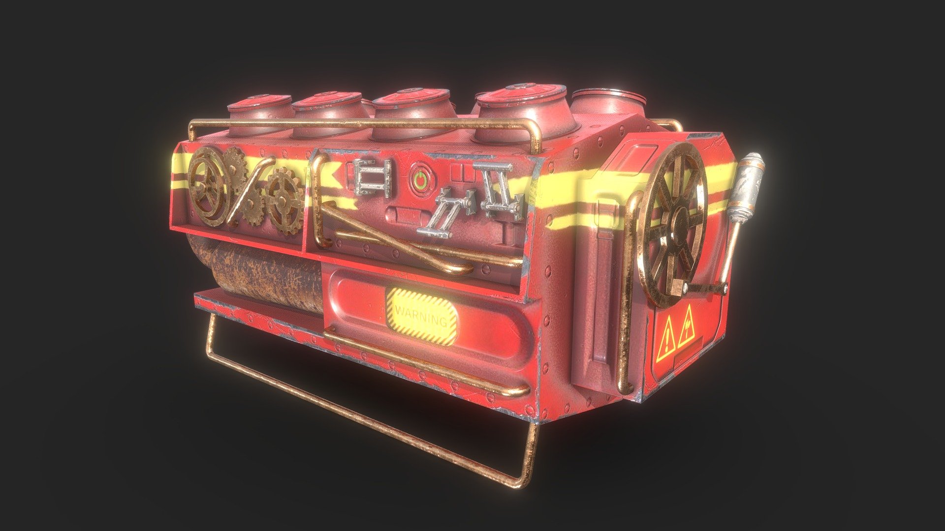 Steampunk Engine - 3D model by reyhaelb [598bf97] - Sketchfab
