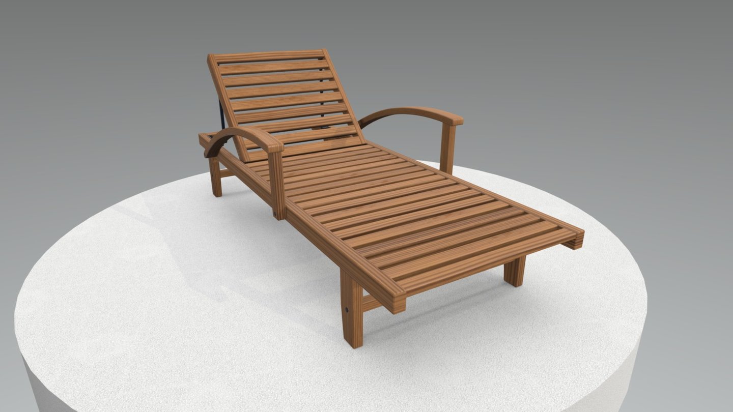 Pool Chair in Wood Elm - 3D model by Studio Virtua (@studiovirtua ...