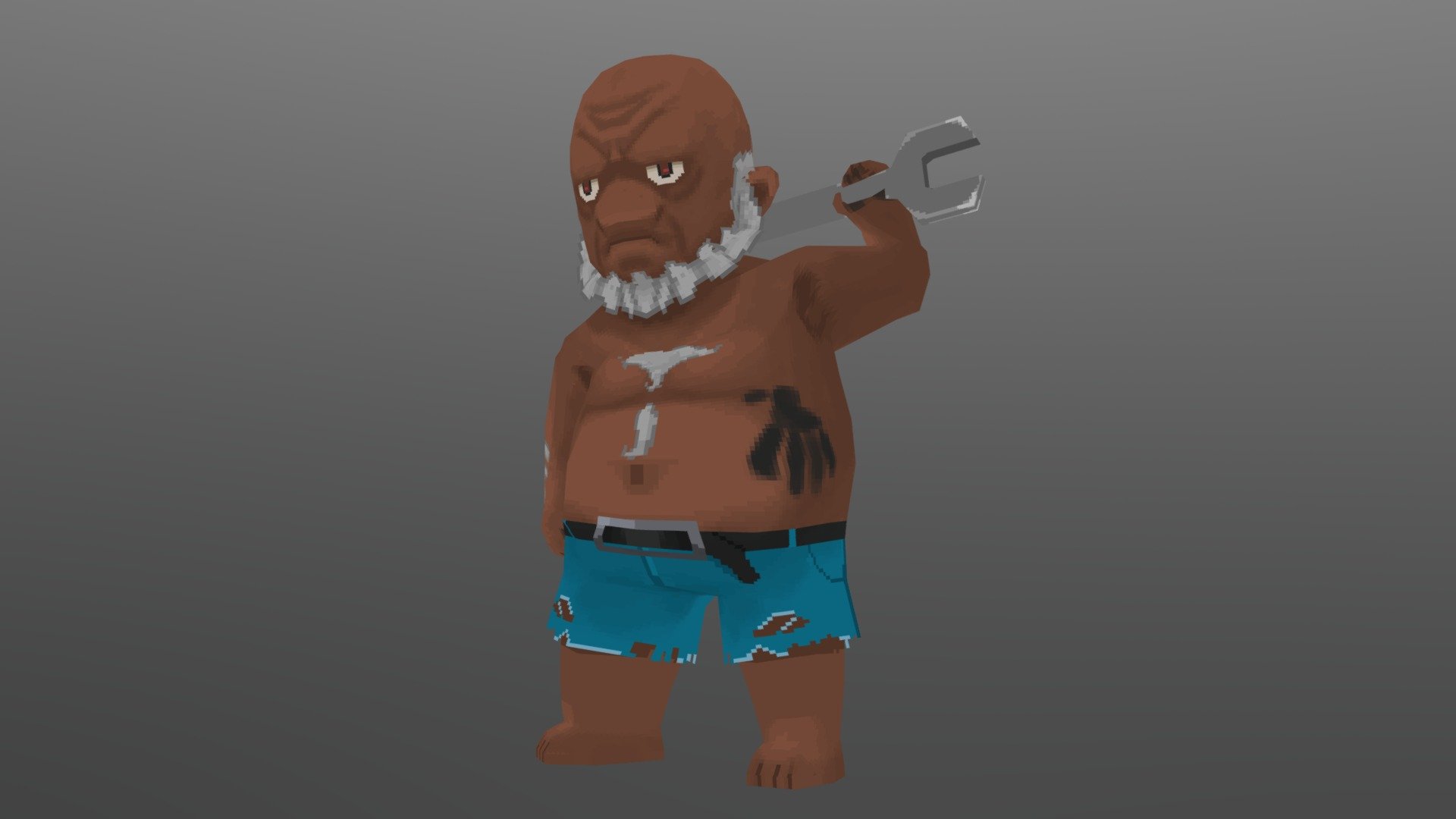 Mechanic lowpoly pixelart - 3D model by Raildo GameArt (@raildogameart ...