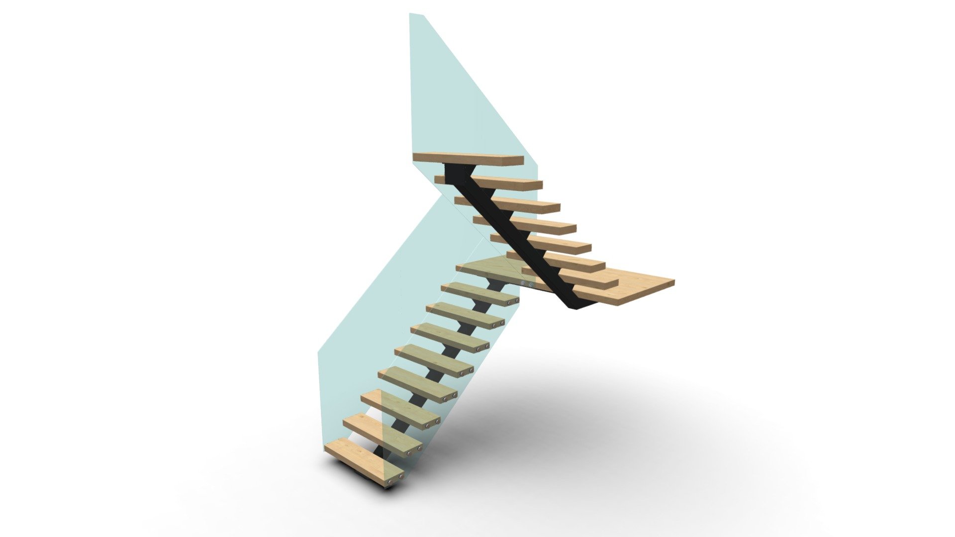 Floating staircase - Buy Royalty Free 3D model by steelworx [598cfb0 ...