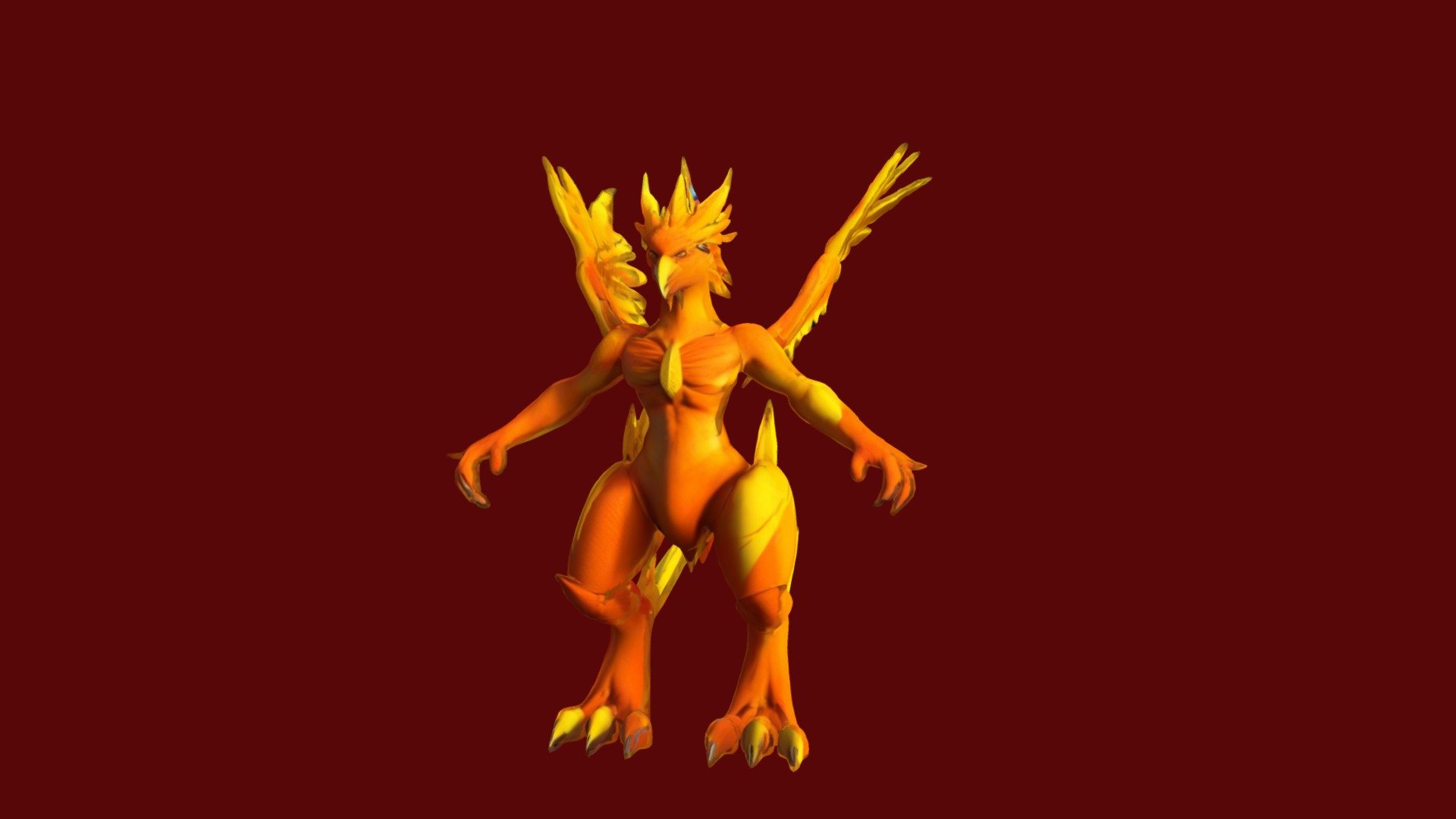 Fire Phoenix Creature - Buy Royalty Free 3D model by Inventive World ...