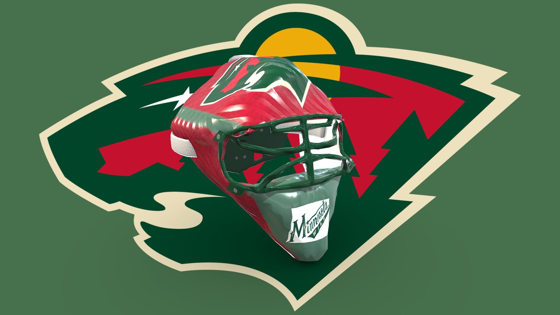 hockey goalie masque mask wild minnesota - Download Free 3D model by ...