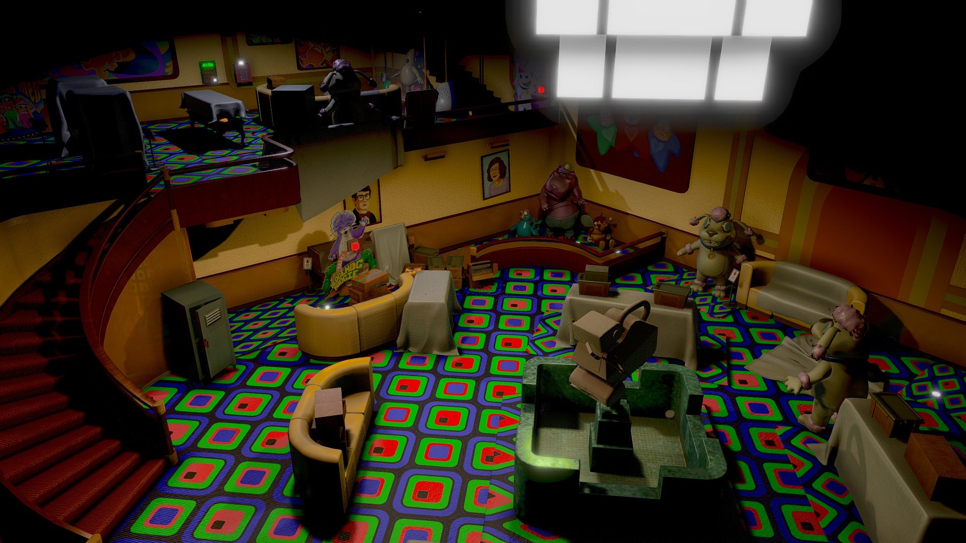 Fnaf SOTM Welcome Lobby - Download Free 3D model by skylajade69 [599294d] - Sketchfab