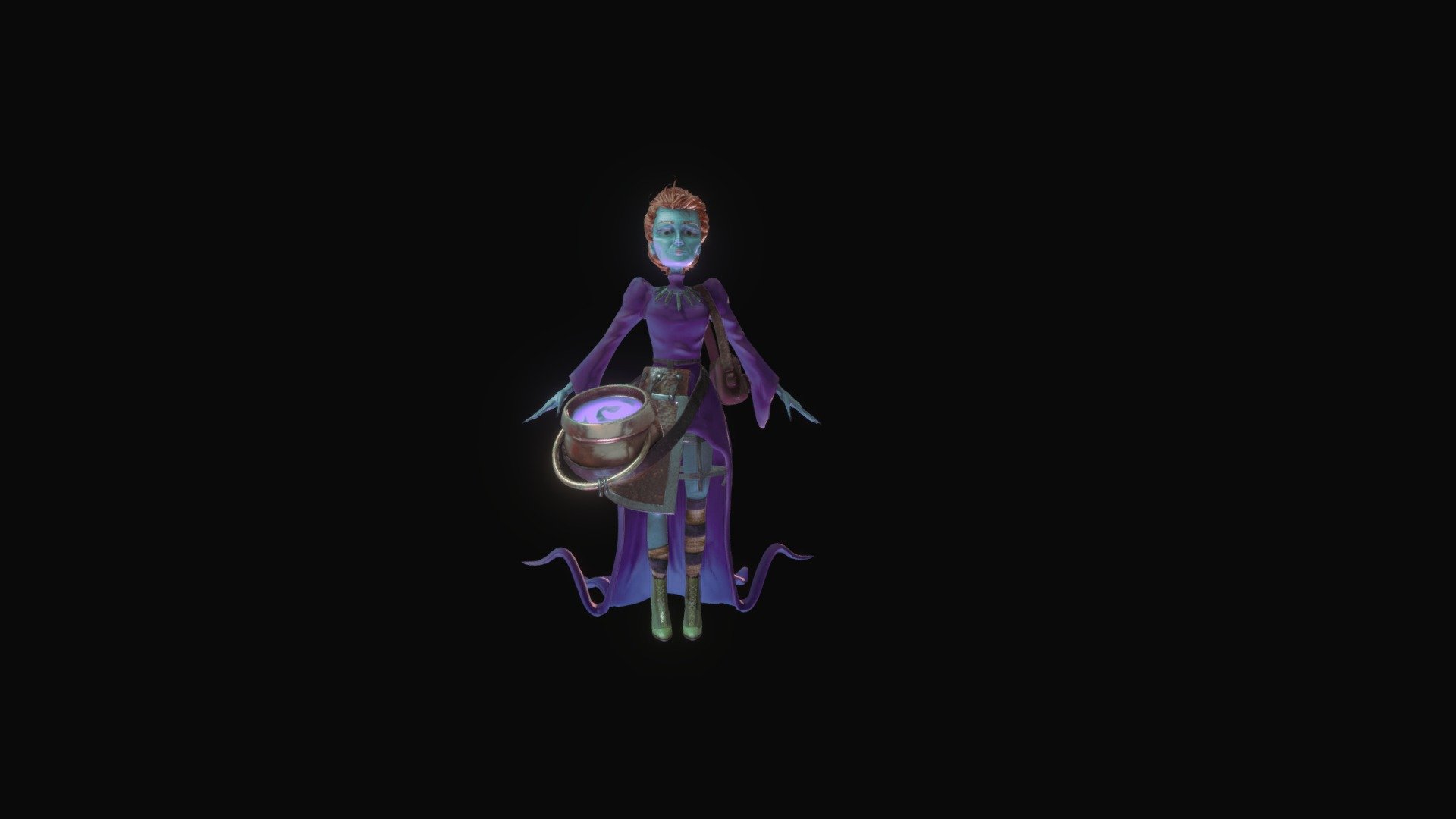 Fighting Witch A-pose - 3D model by Ines.simeon [5994638] - Sketchfab