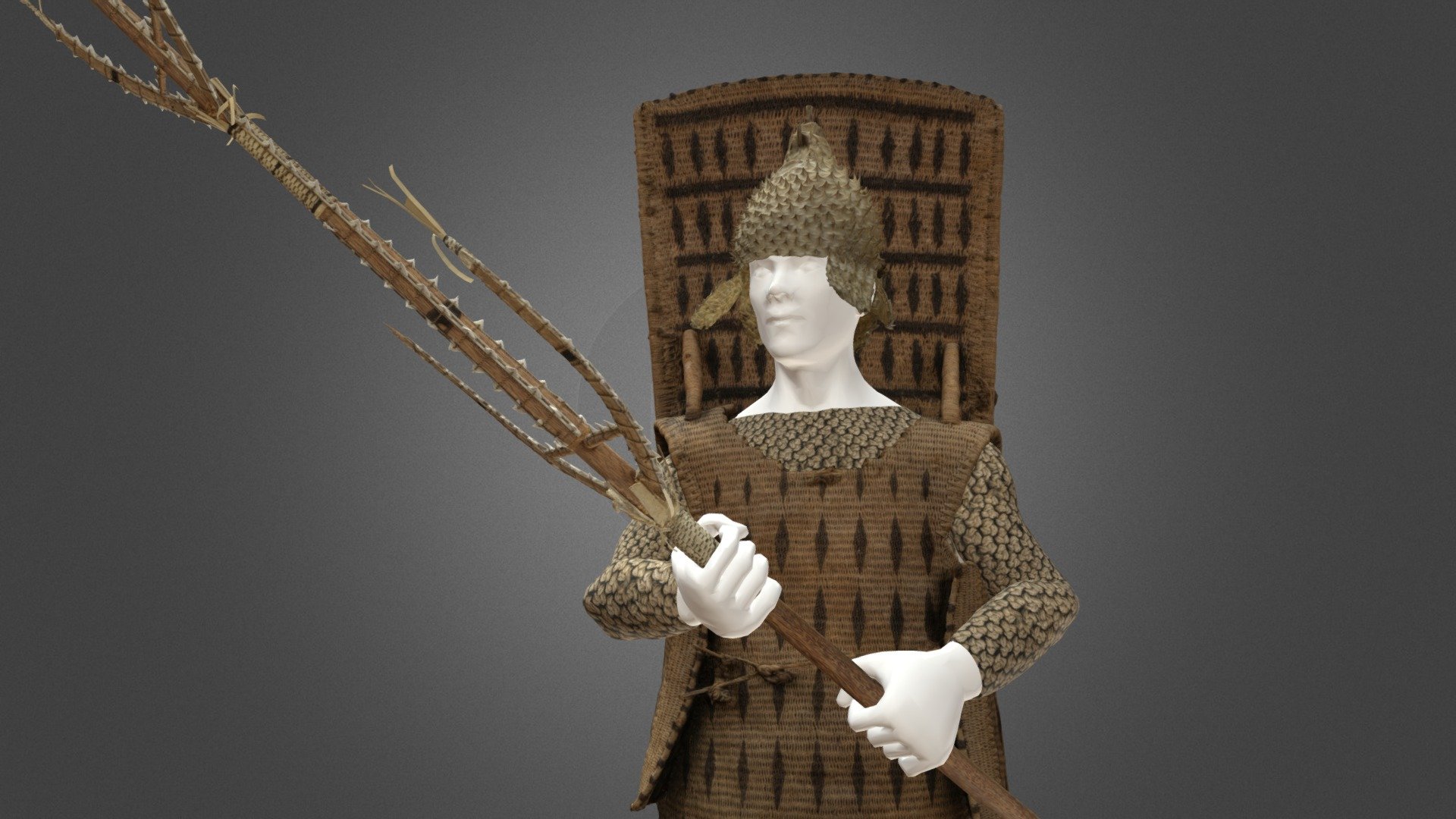Kiribati Warrior - Download Free 3D model by Världskulturmuseerna ...