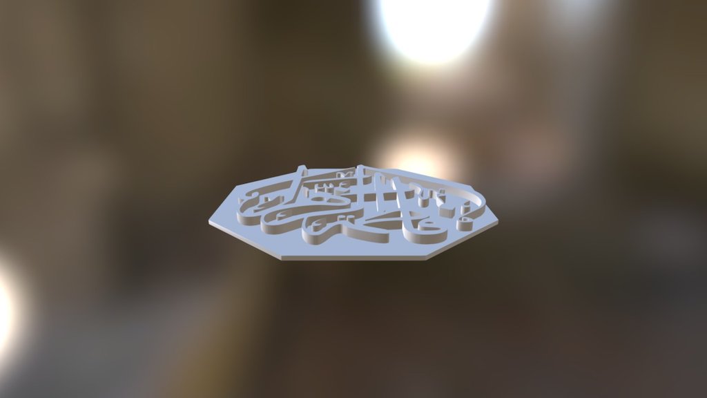 "Zahraa" Arabic calligraphy - 3D model by medo9 [5998a78] - Sketchfab