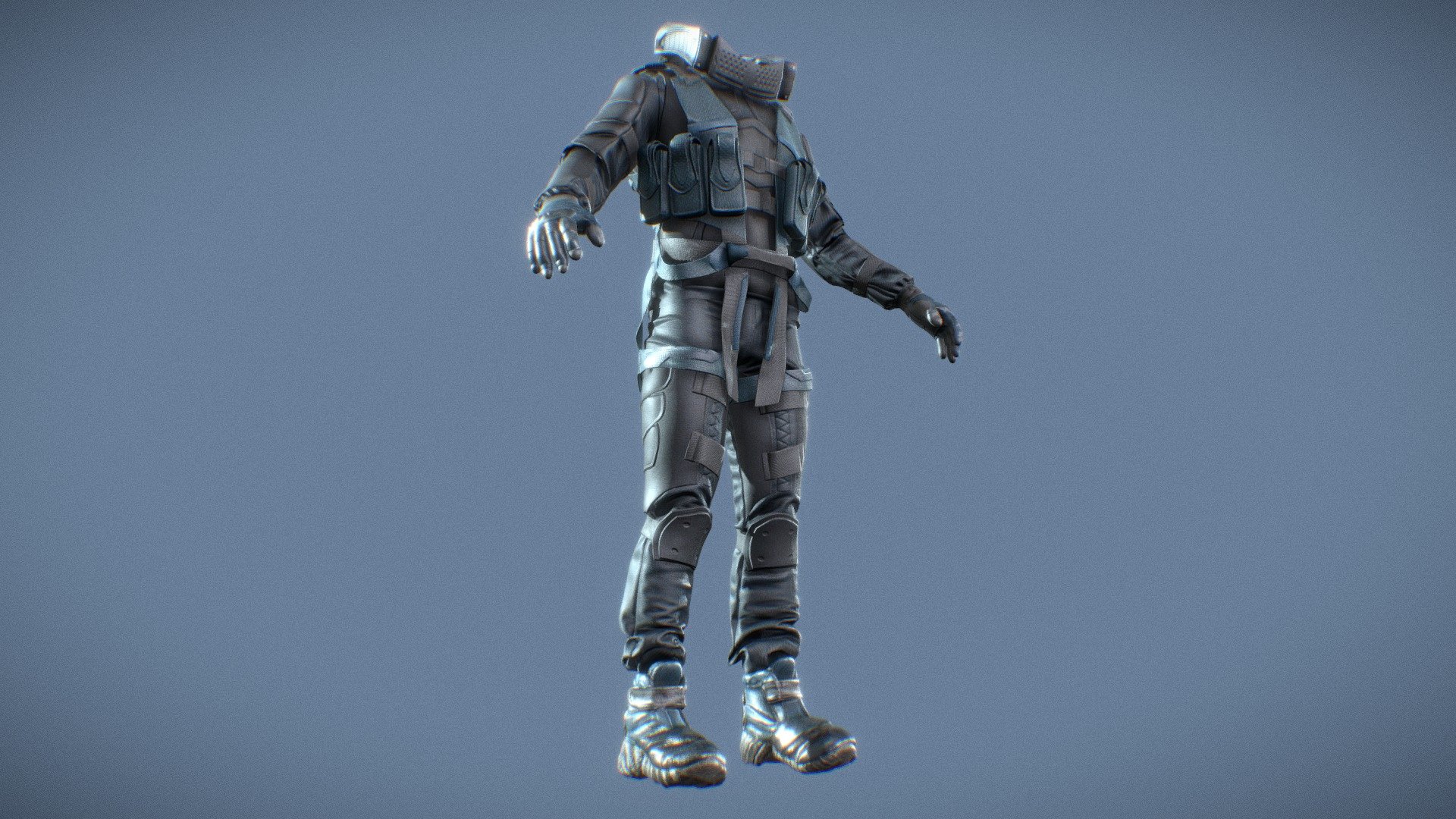 demo set of tactical light armor - Download Free 3D model by DEYMAR ...
