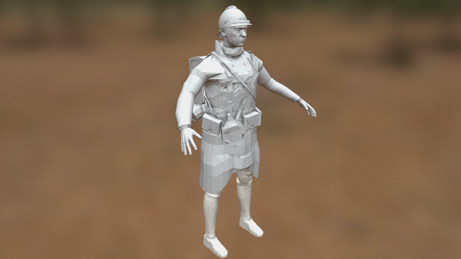 French Soldier | Cartoon | Low-poly - Download Free 3D model by ...