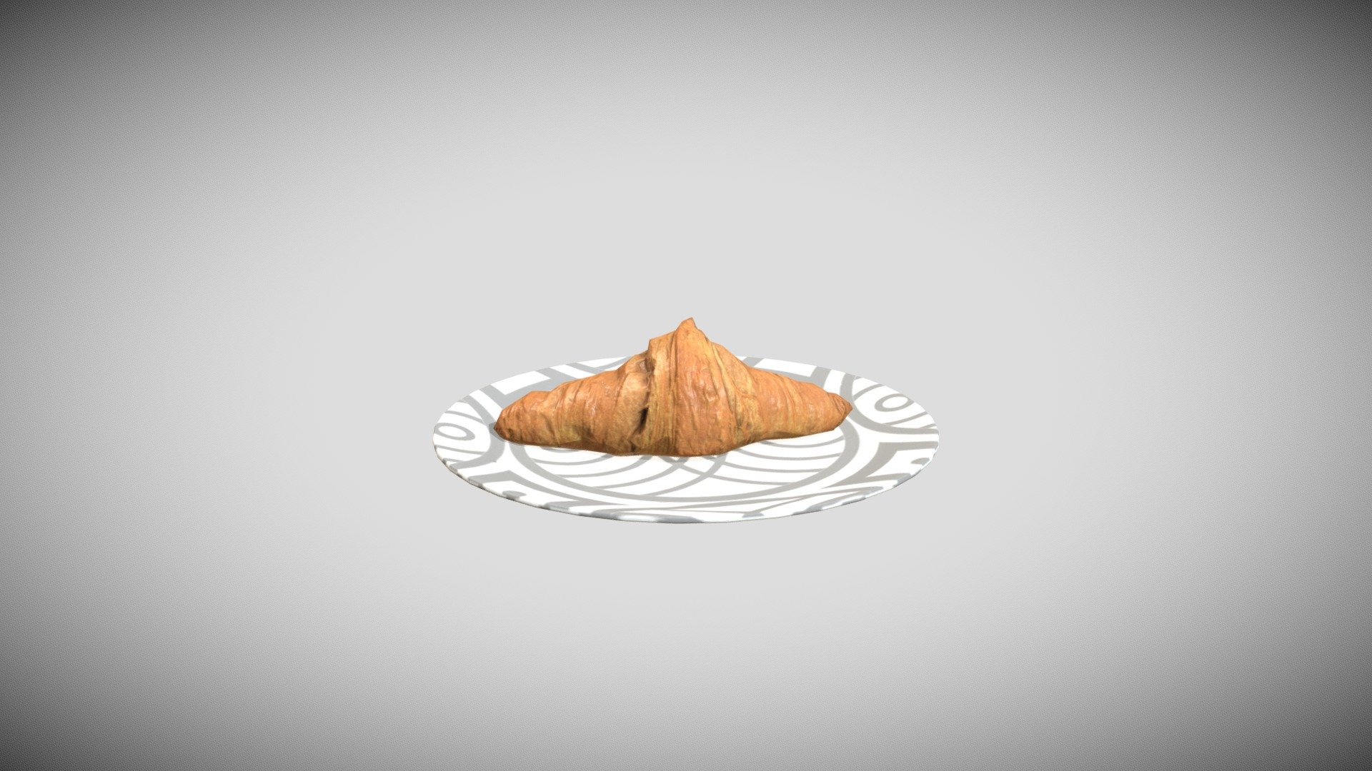 Croissant in a plate - 3D model by Feeltech Digivation Pvt Ltd (@feeltechdigivation) [59a1bf1 ...