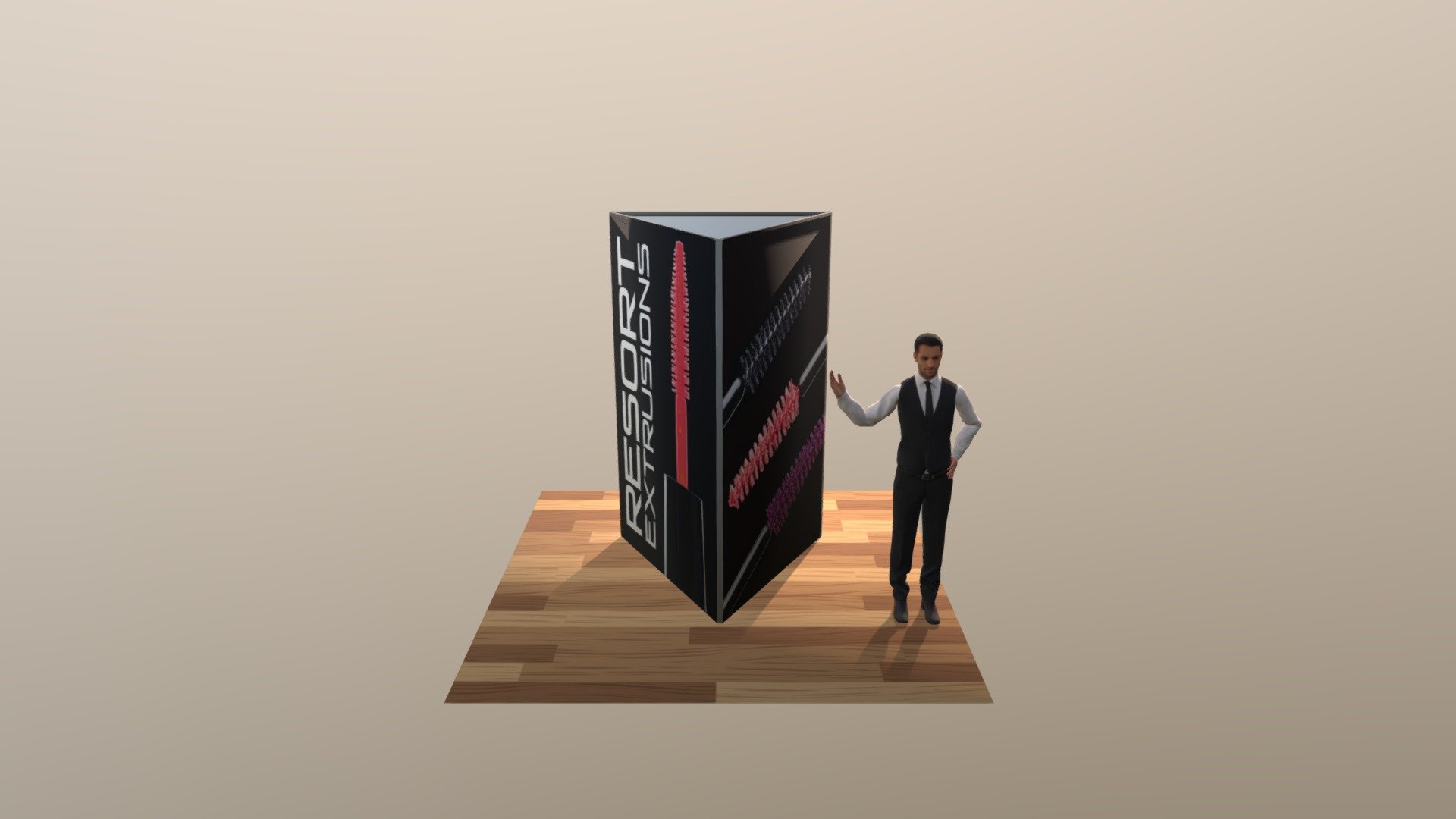Big Sky 5x5x8 Tri Non-backlit Display - 3D model by xyzDisplays ...