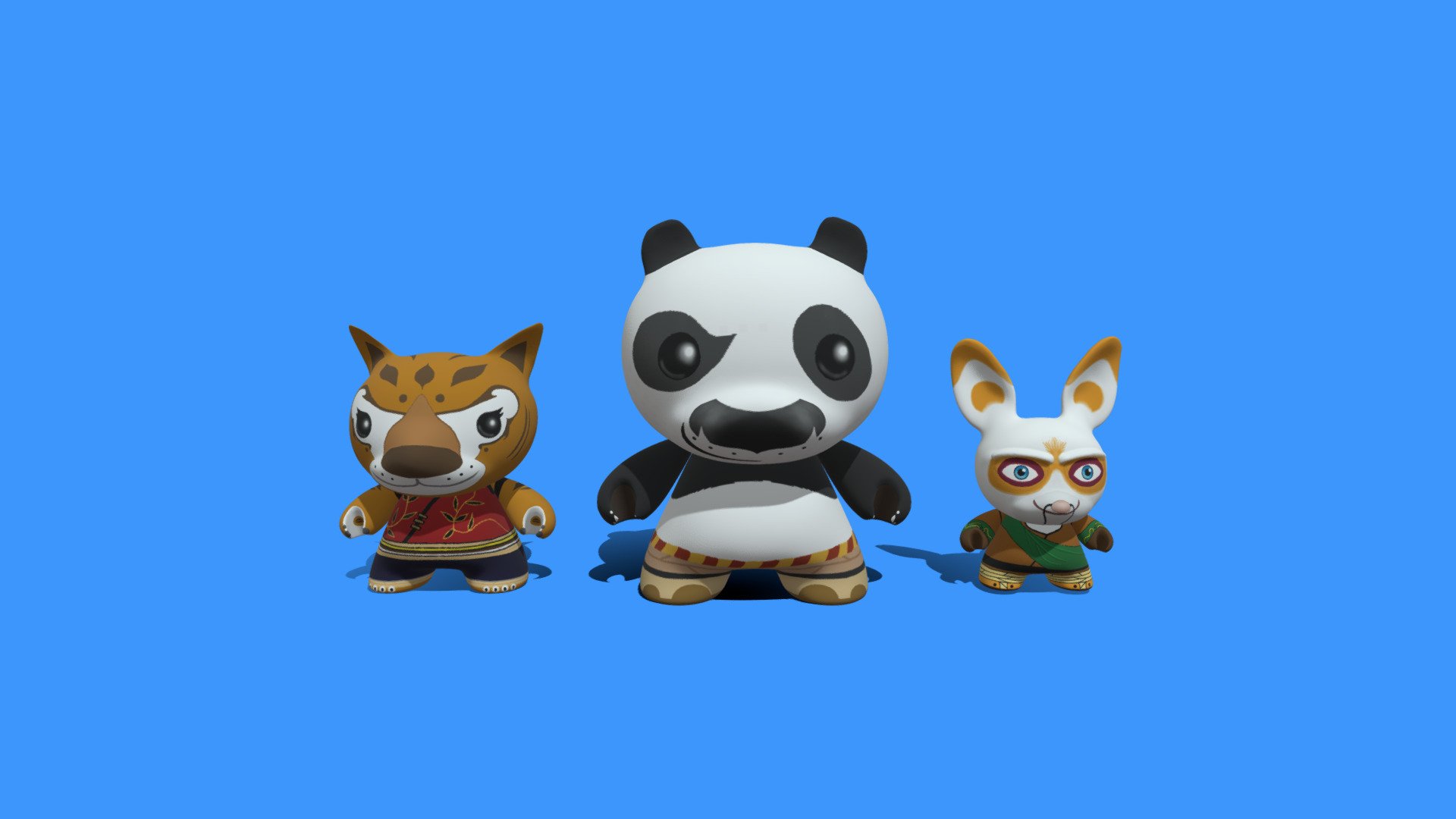 Kung-fu Panda dunnies - 3D model by martin.desorgher [59a61f2] - Sketchfab