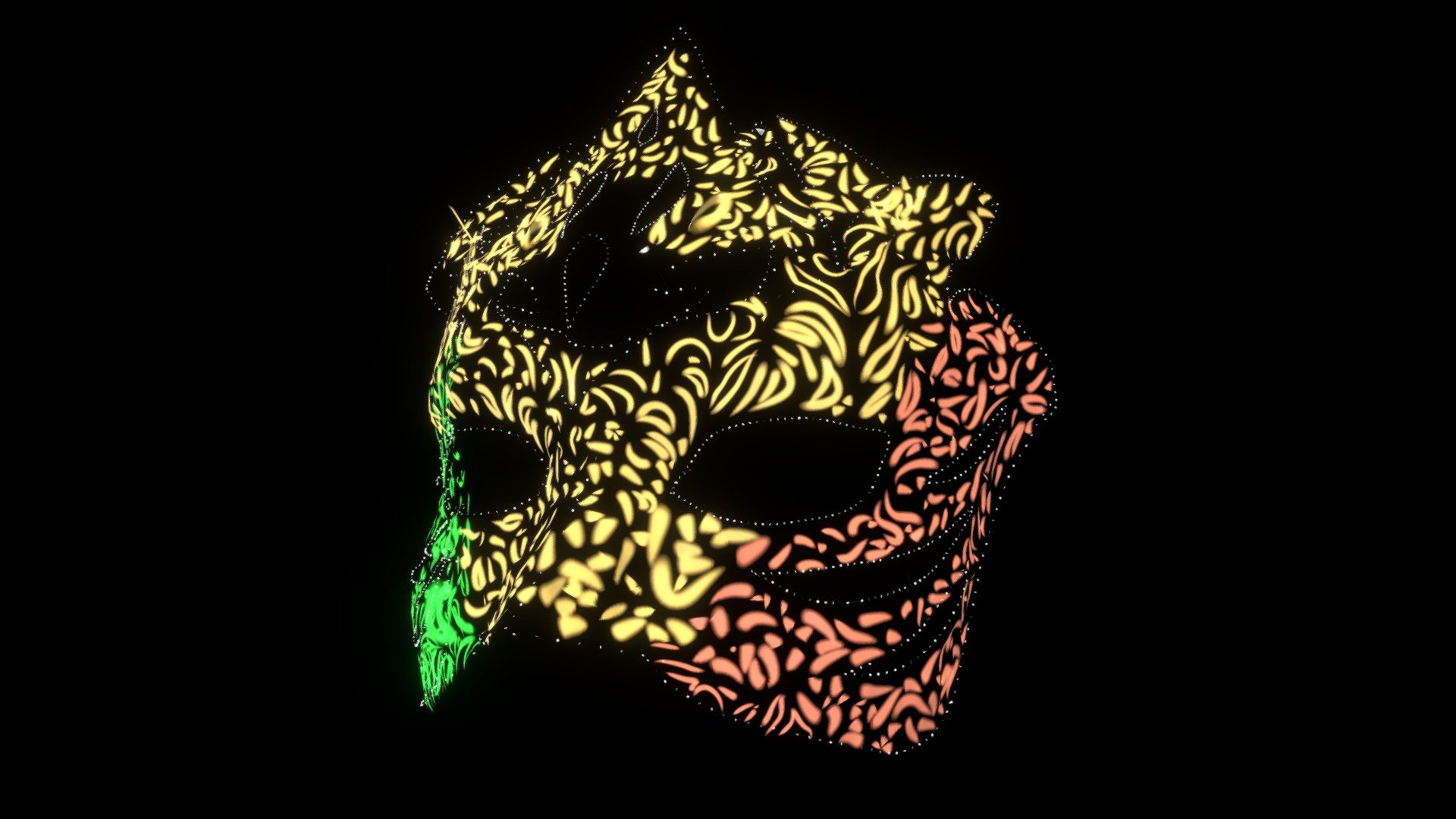 Carnival Mask #11 - Metaverse wearables - 3D model by Lester paints the ...