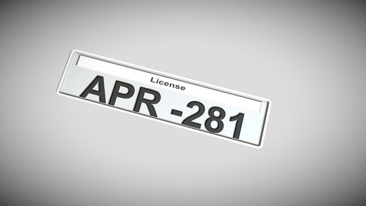 Licenseplate 3D models - Sketchfab