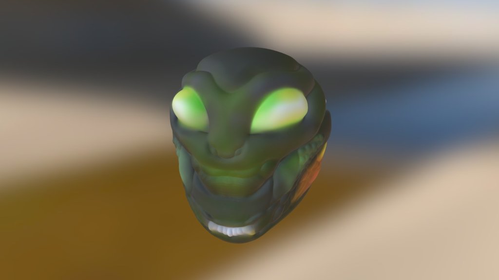 Alien Head - 3D model by Pamela Parlin (@pamelaparlin66) [59a8cc4 ...