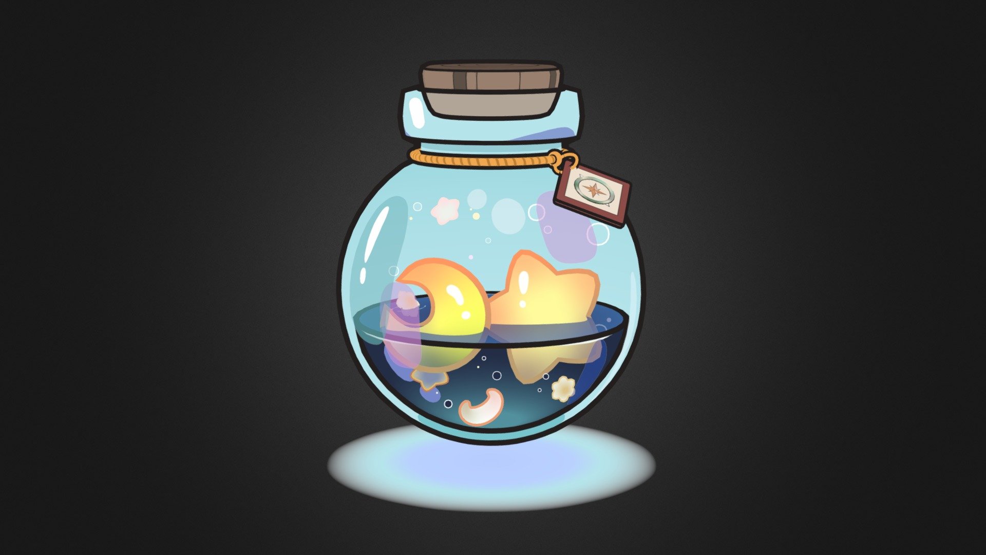 Star Potion⭐🌙 - Download Free 3D model by carlin.chu [59adc71] - Sketchfab