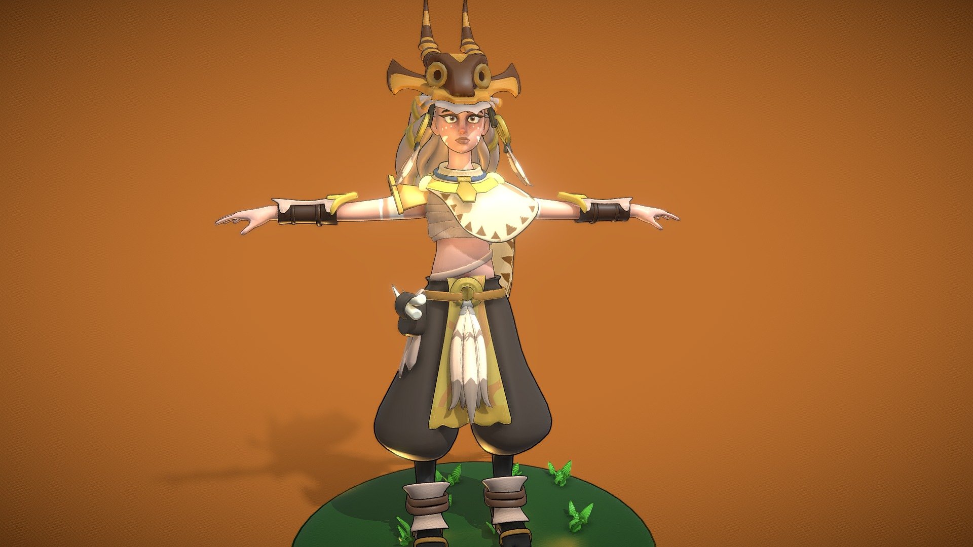 Desert Warrior - Download Free 3D model by Rached.Abdelkhalek [59b0032 ...