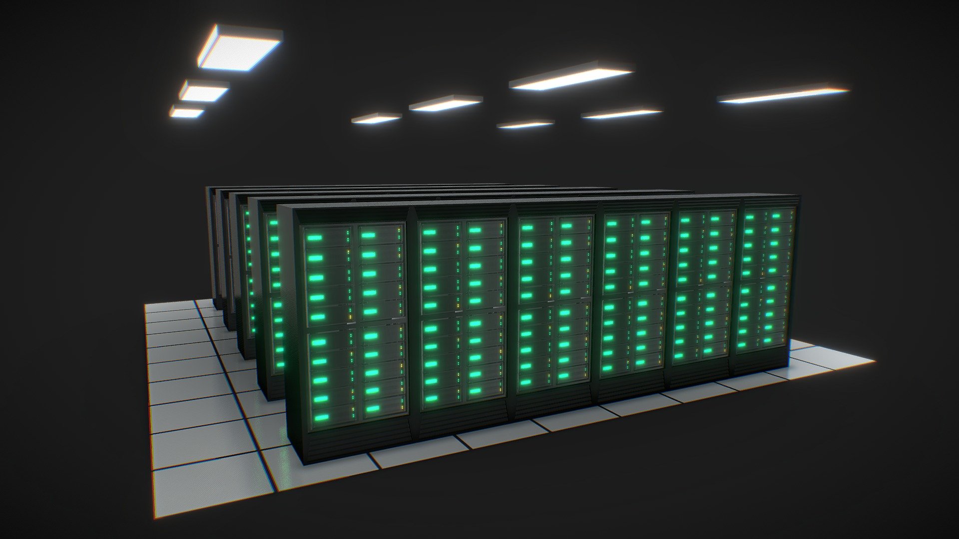 Data Center (low-poly) - Download Free 3D model by Alex Martire ...