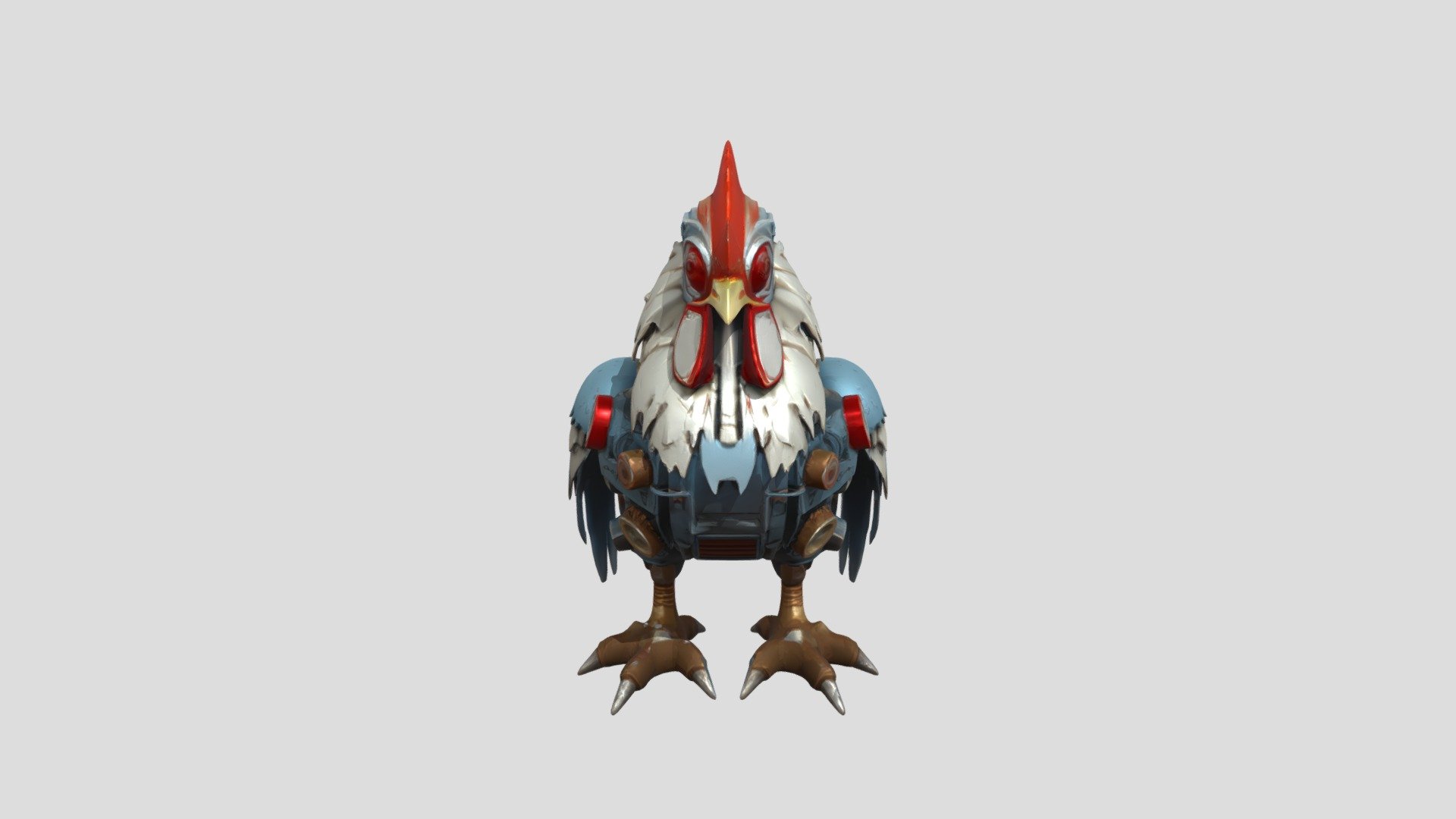Mechanical rooster sculpture - 3D model by Abdo (@zahiriabdlwhd20) [59b42f0] - Sketchfab