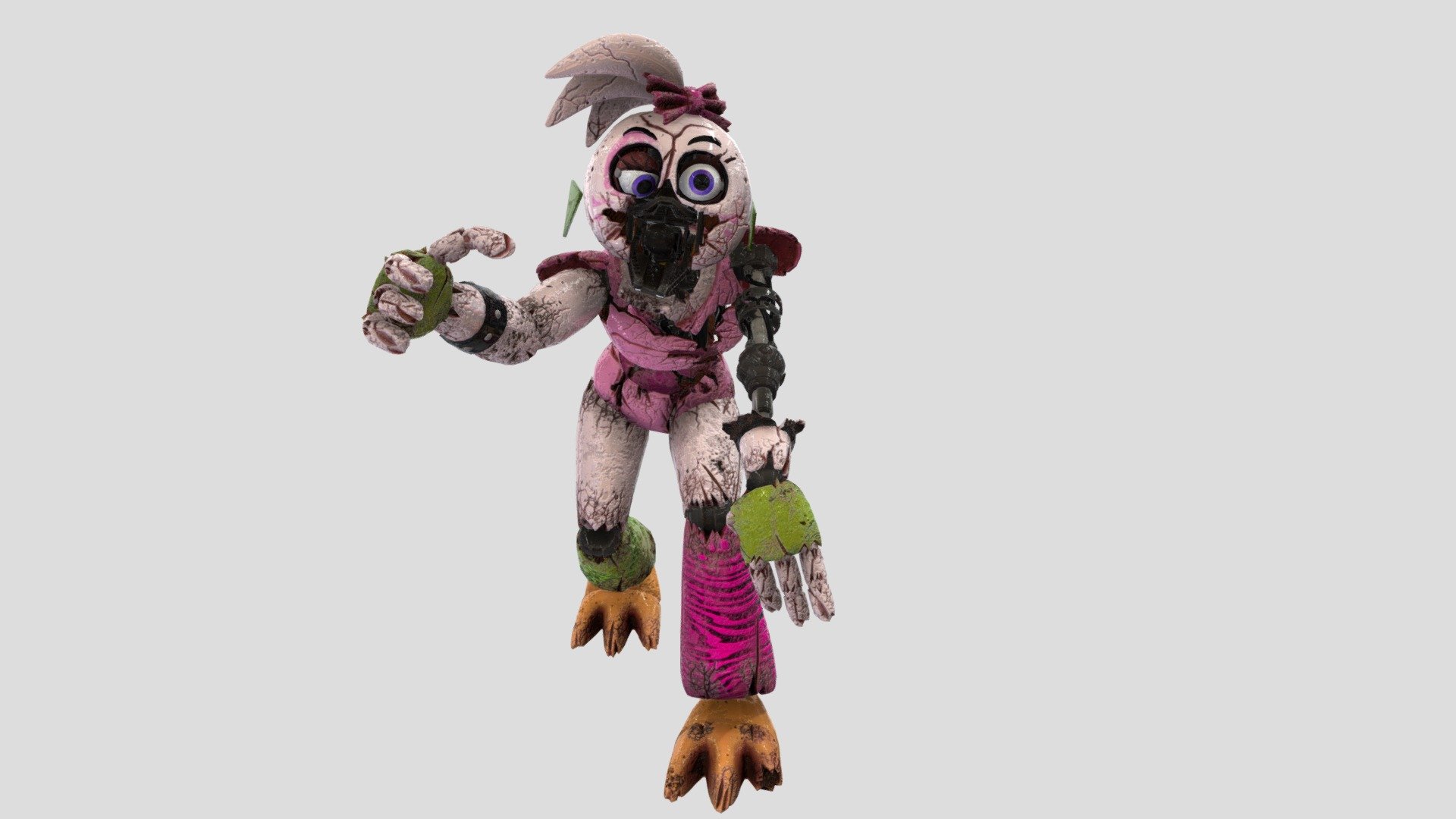 Fnaf Hw 2 Shattered Chica - Download Free 3D model by skylajade69 ...
