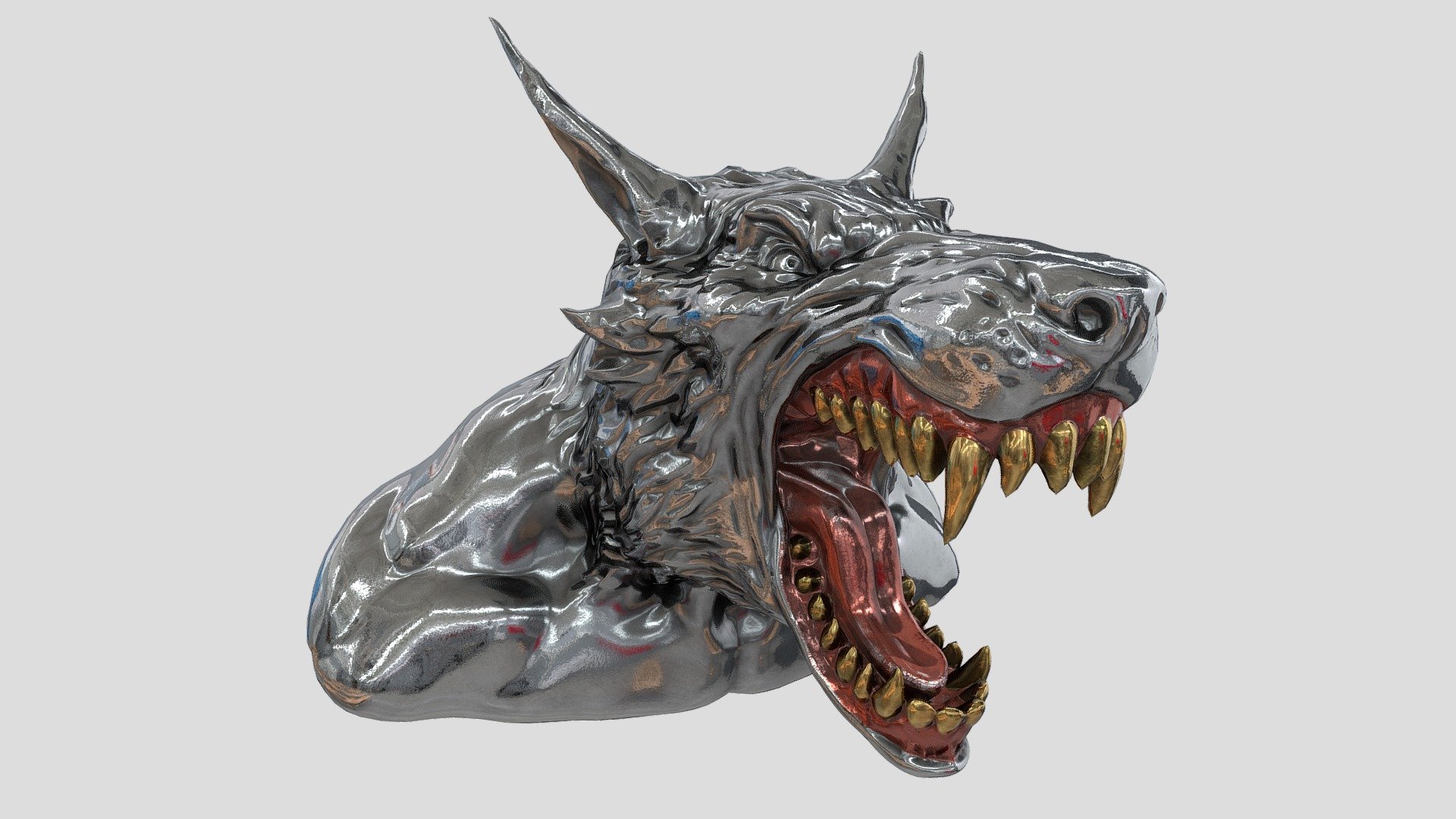 Metal werewolf bust - Download Free 3D model by Alessandro Zanetti ...